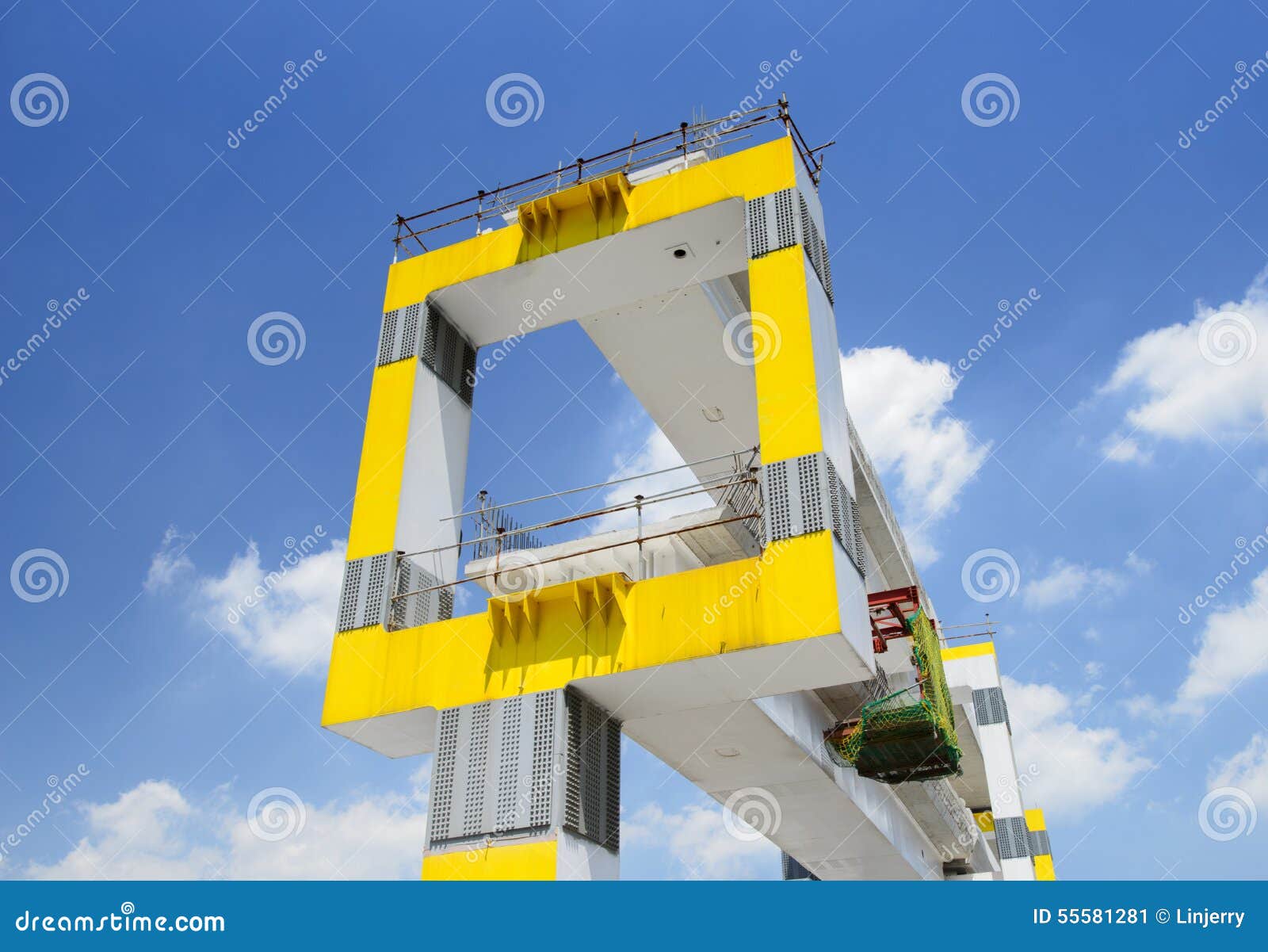Railways and Sky Train Structure Construction Stock Image - Image of ...