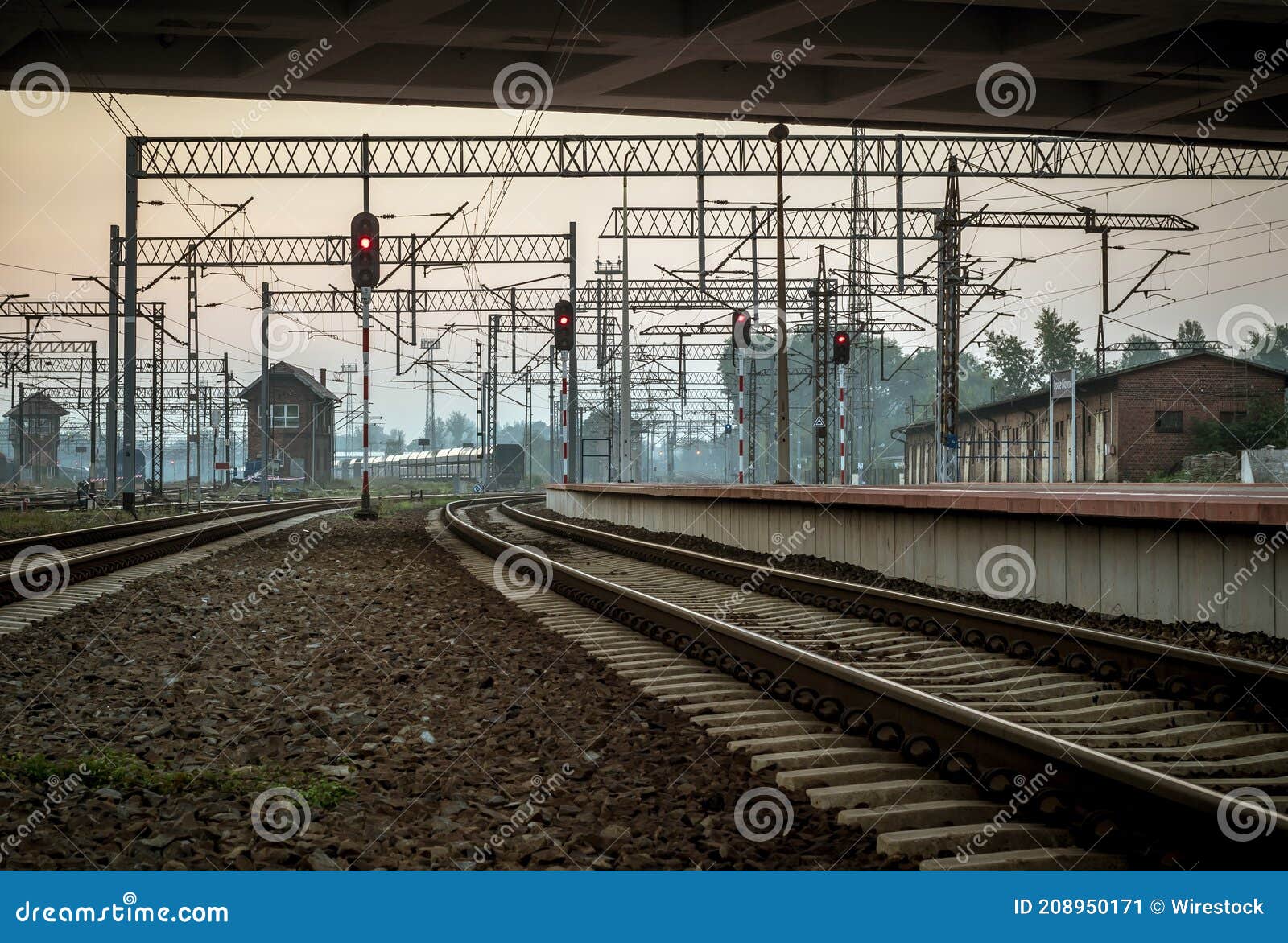 Railways in a Station Captured during the Daytime Stock Image - Image ...