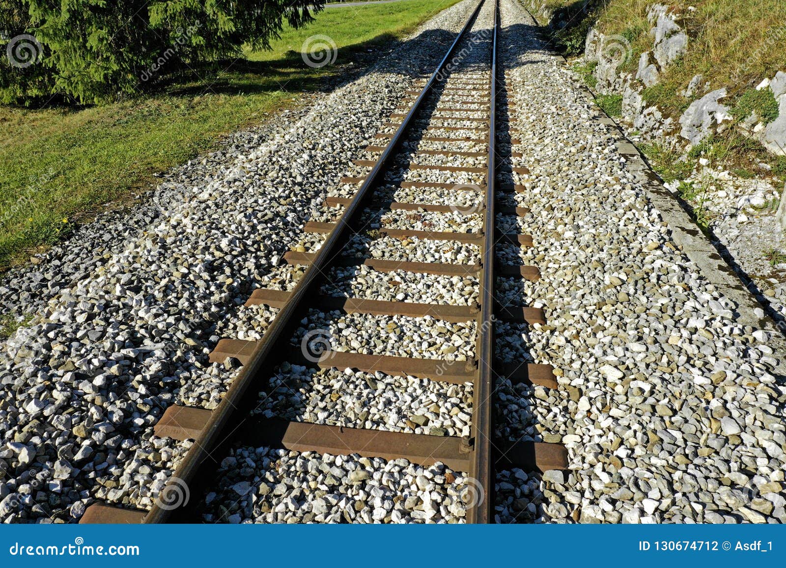 Railways Tracks in a Straight Line Stock Photo - Image of straight ...