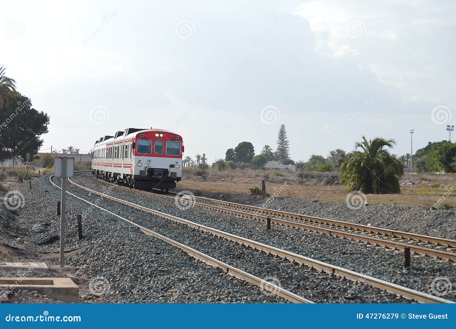 Railways - a Train in the Countryside Stock Image - Image of spain ...