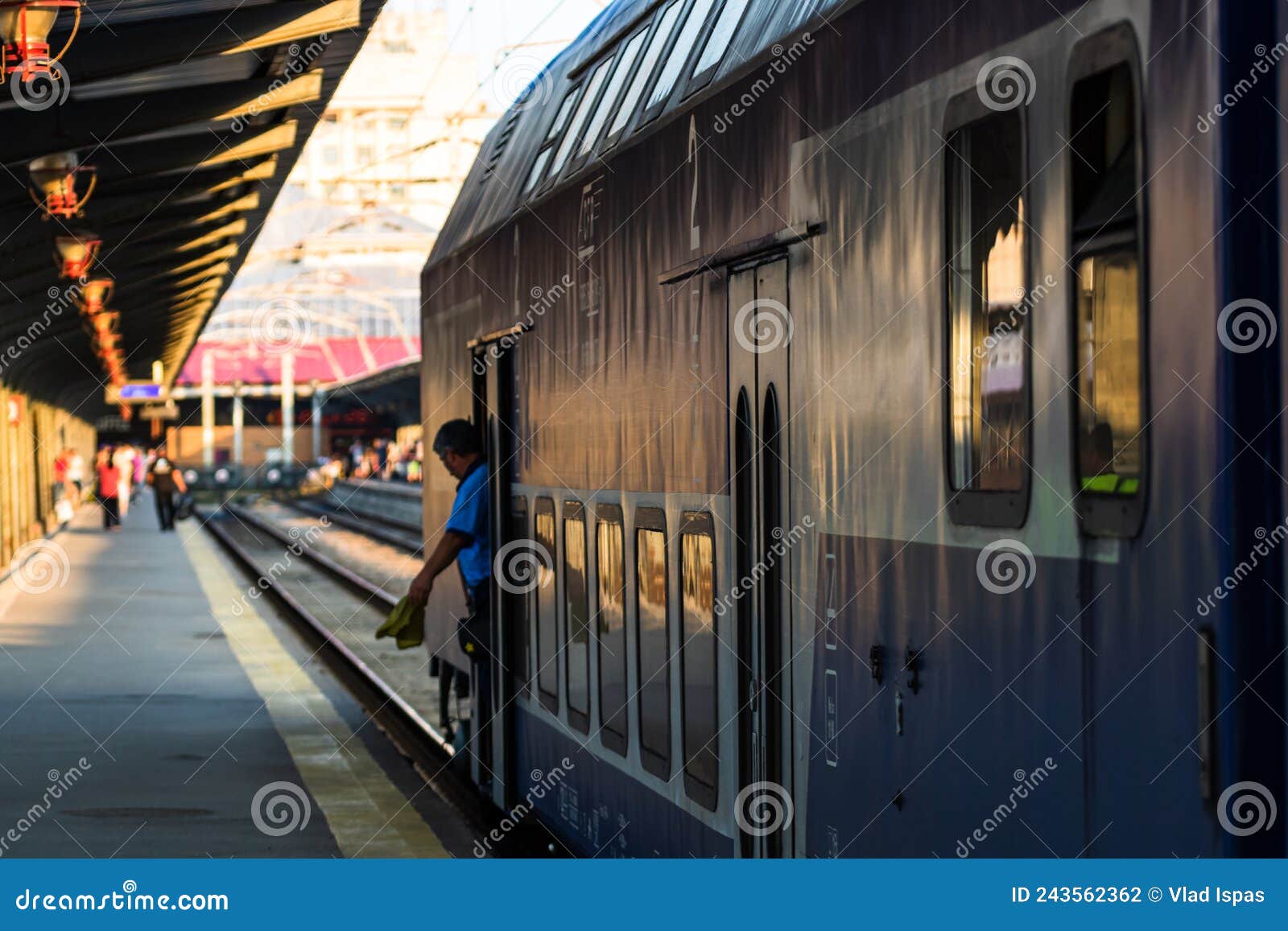 Railworker, Train Staff Signaling for Train Conductor in Bucharest ...