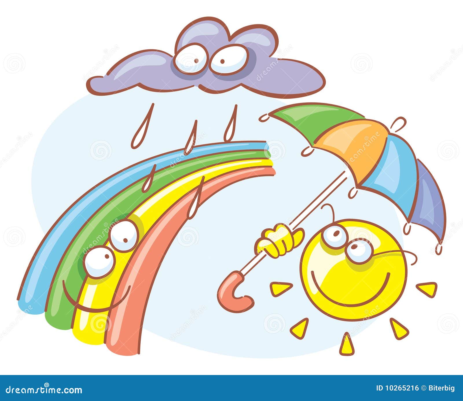 Rain stock vector. Illustration of weather, cloud, cartoon - 10265216