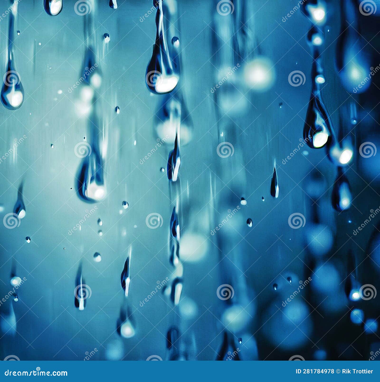 Rain Background. Falling Water Drops Texture Stock Illustration ...