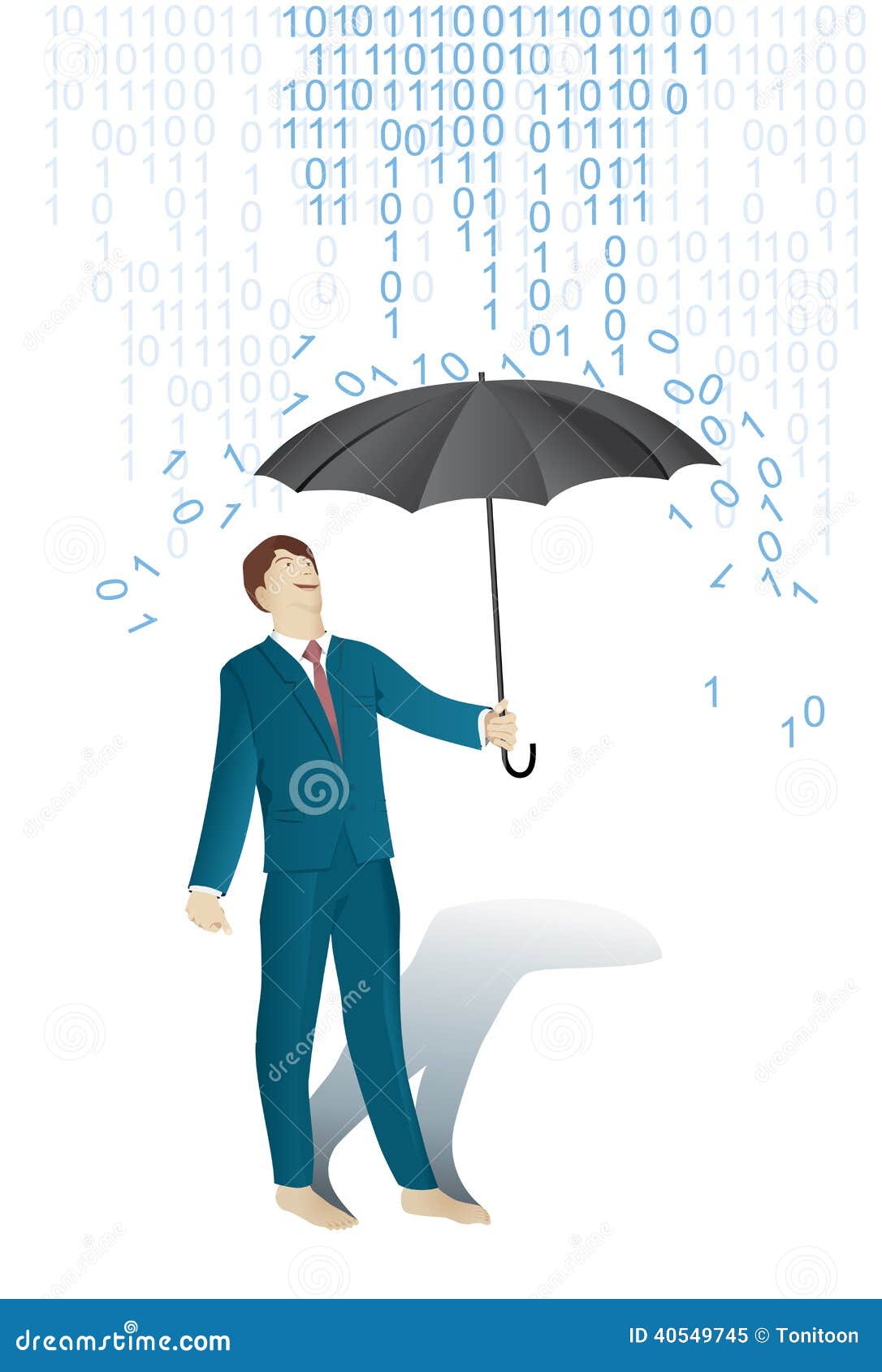 Rain binary numeral system stock vector. Illustration of symbol - 40549745