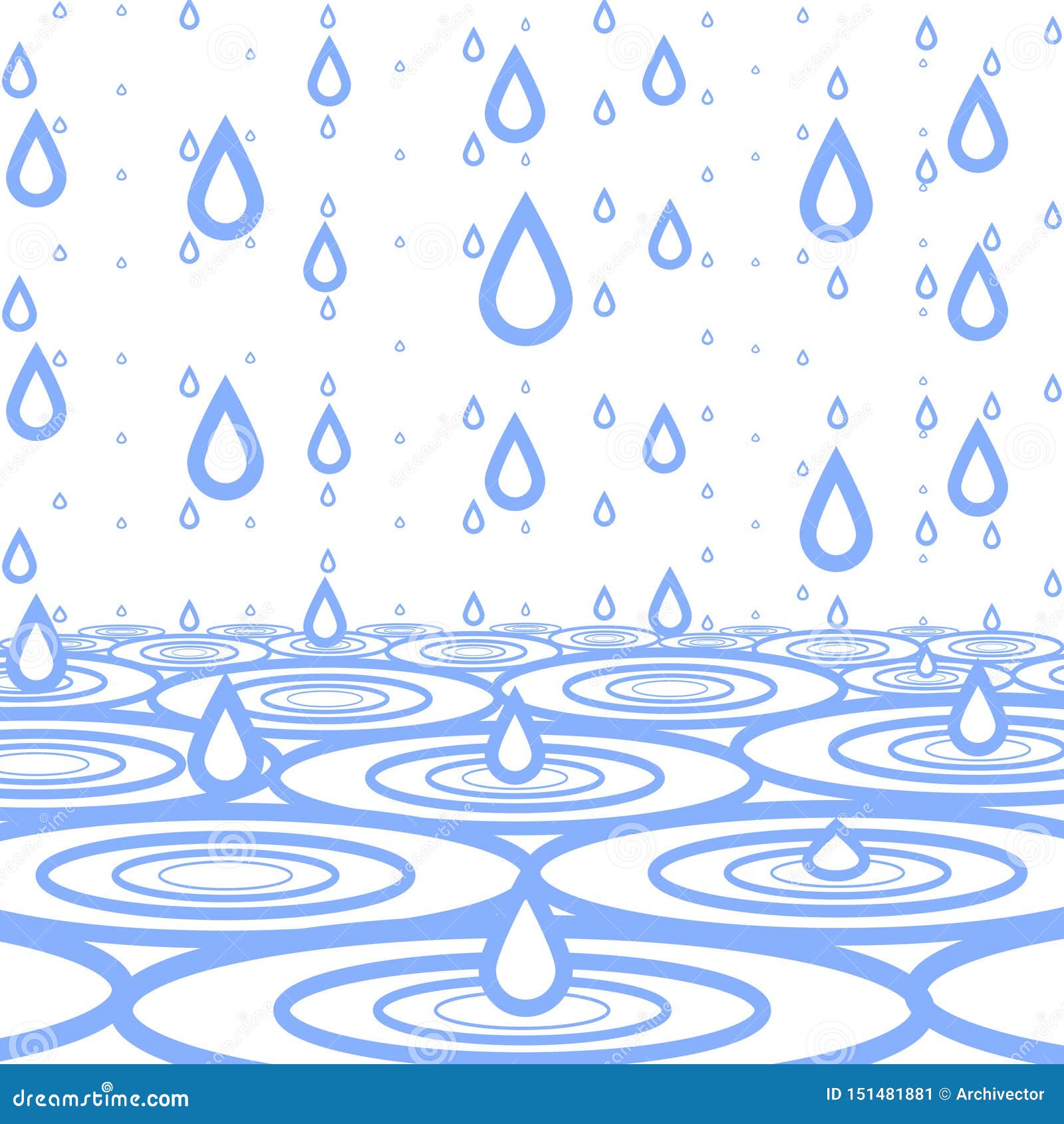 Rain blue graphic image stock vector. Illustration of blue - 151481881