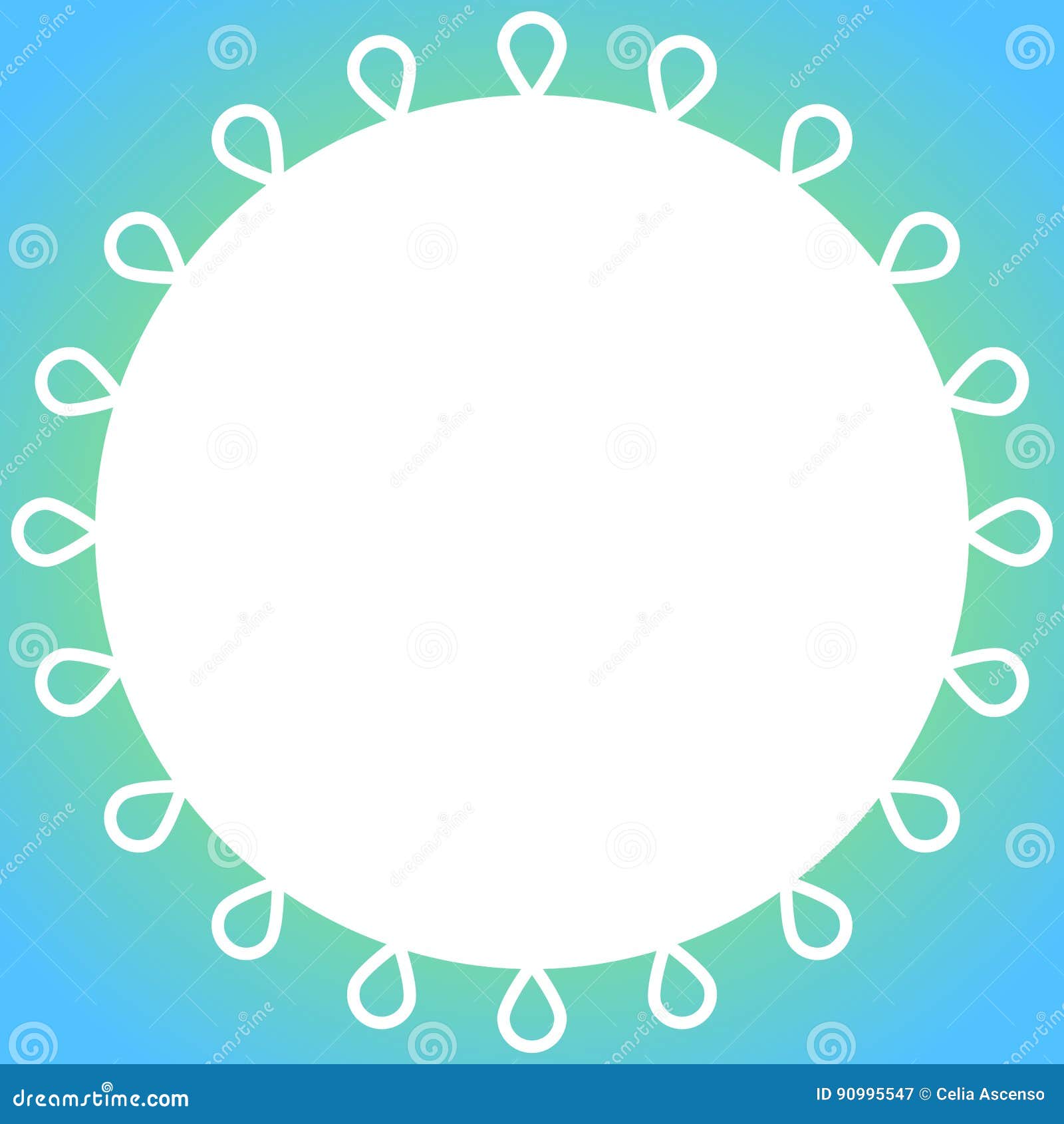 Rain Border Frame with Drops Around Stock Illustration - Illustration ...