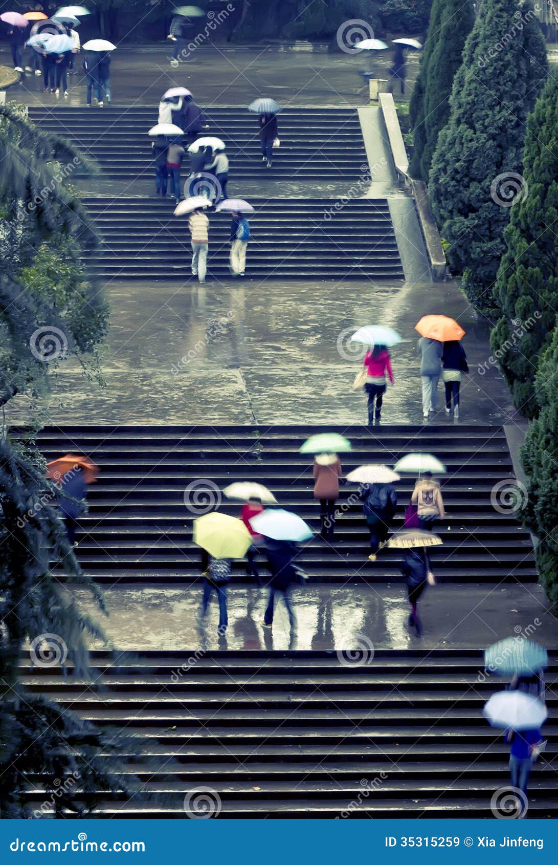 Rain Campus stock image. Image of class, protection, campus - 35315259