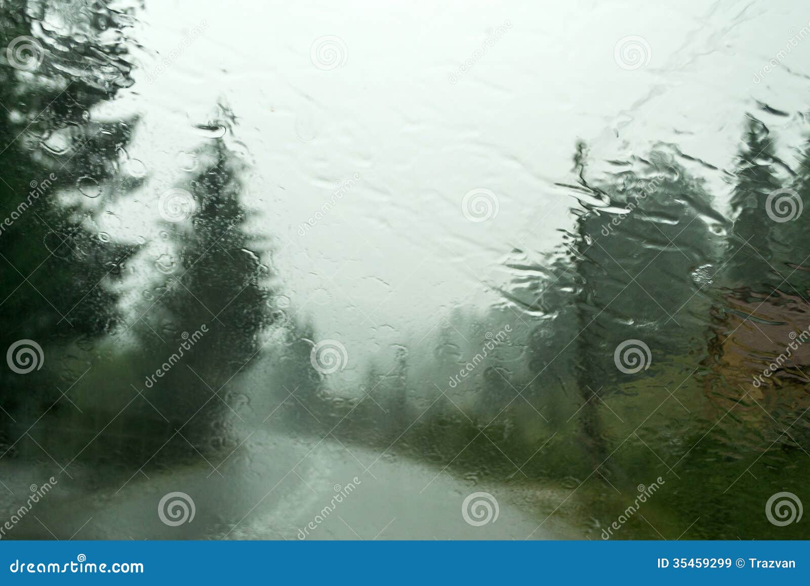 Rain on car front window stock image. Image of flow, drops - 35459299