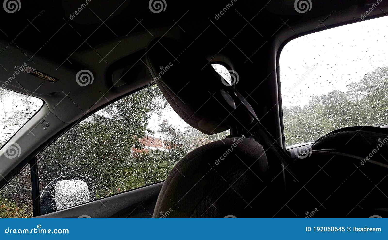 Rain on car window stock image. Image of traffic, drop - 192050645