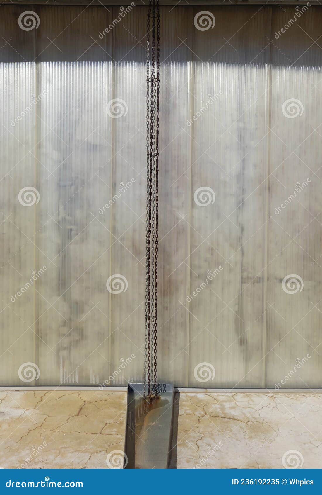 Rain Chain Drainage System on the Wall Stock Image - Image of ...