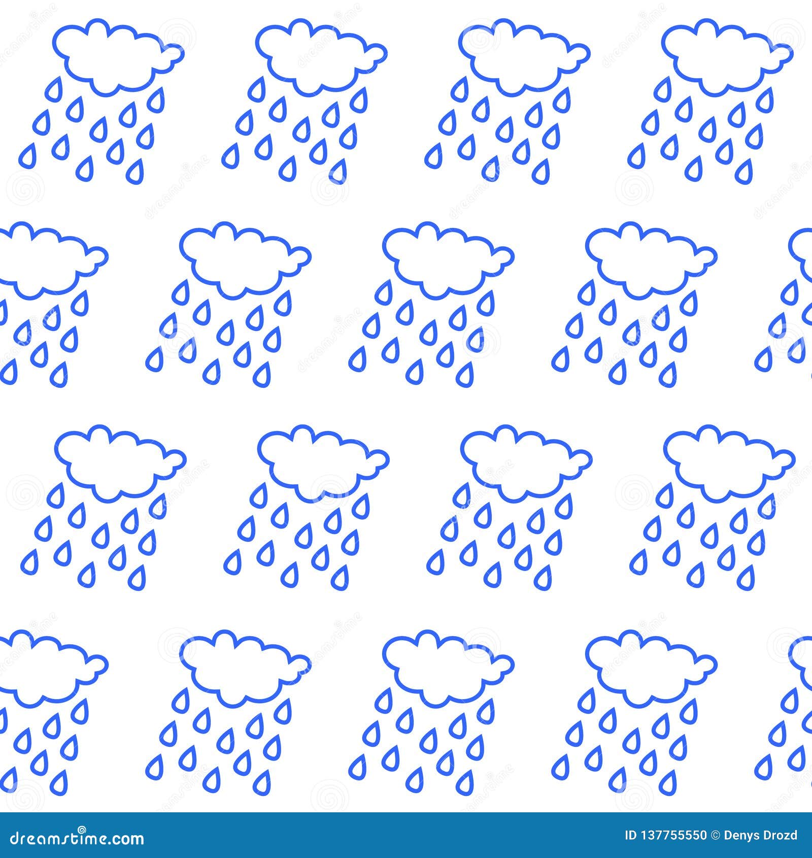 Rain Cloud Icon, SEAMLESS GEOMETRIC PATTER, BACKGROUND DESIGN. Modern ...