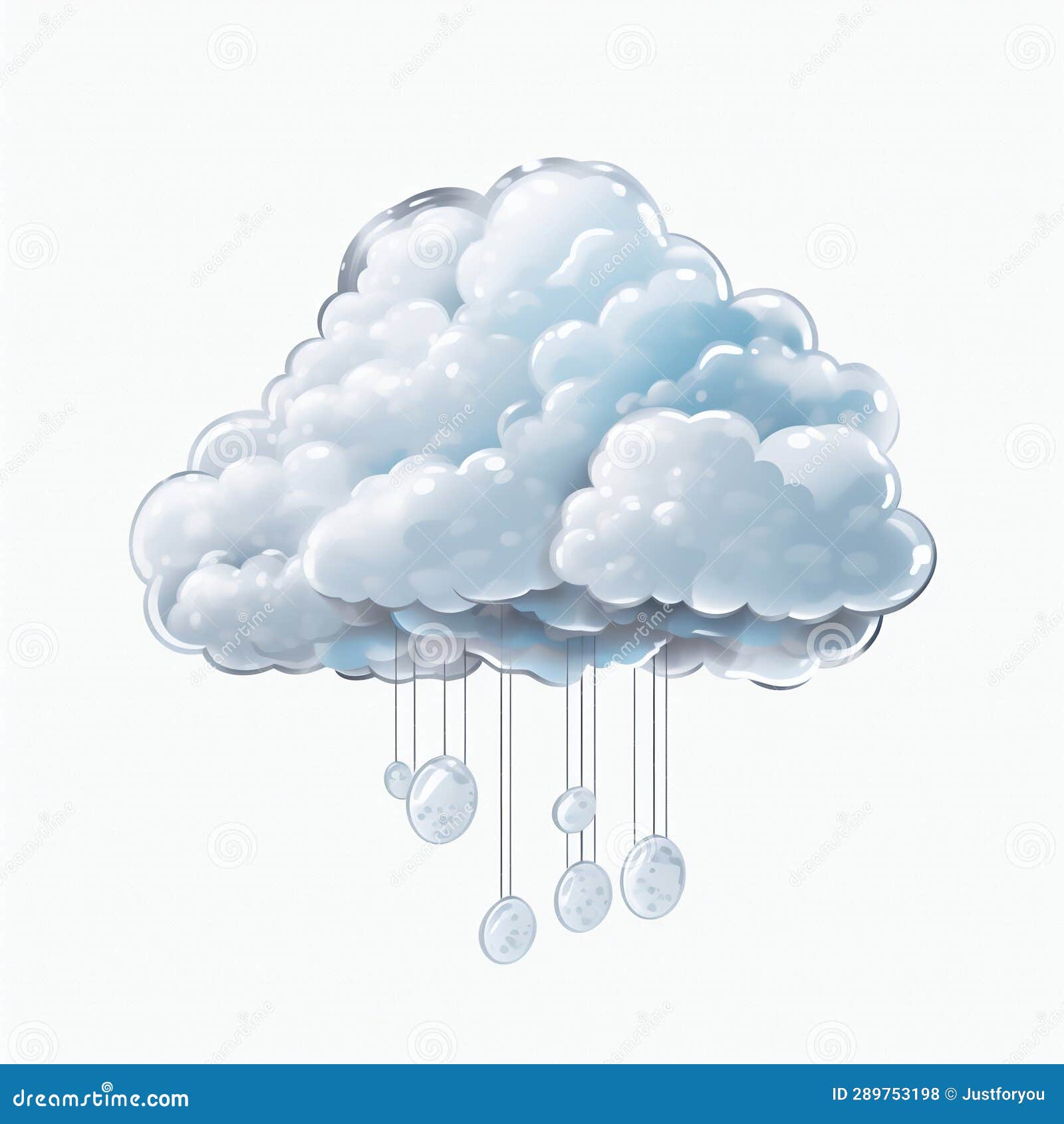 Rain Cloud Isolated on Transparent Background. Generative Ai Stock ...