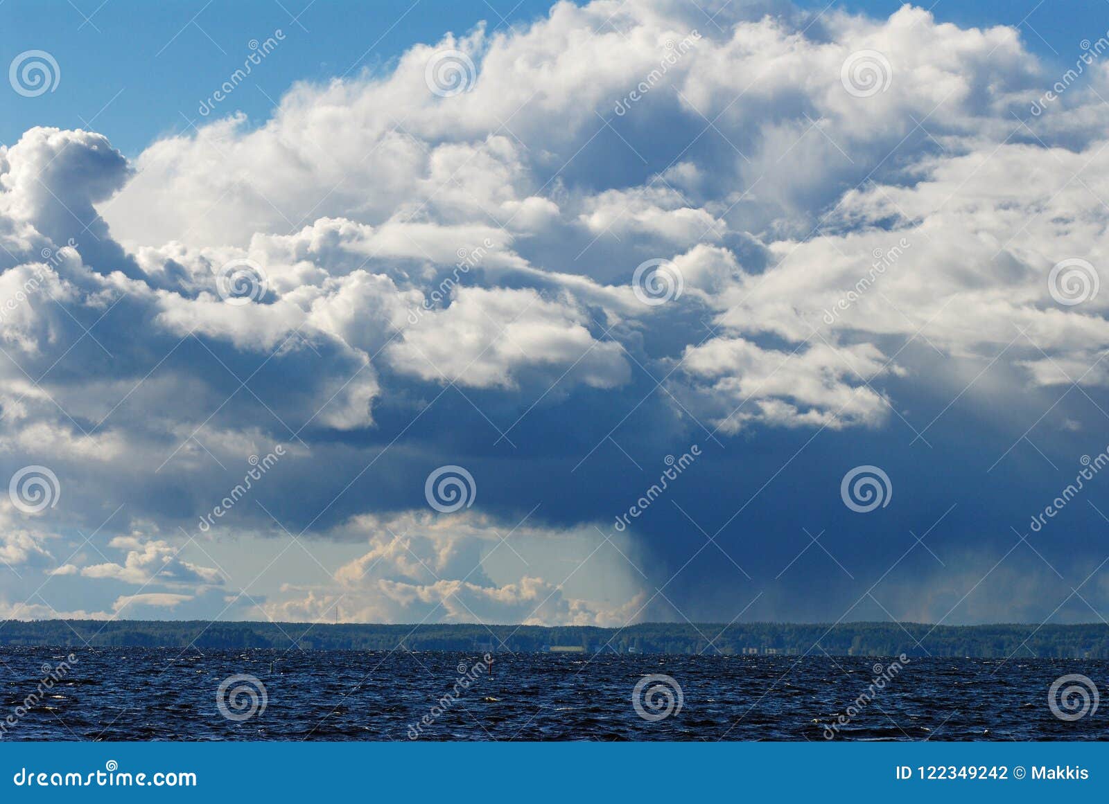 Rain cloud over landscape stock photo. Image of clouds - 122349242