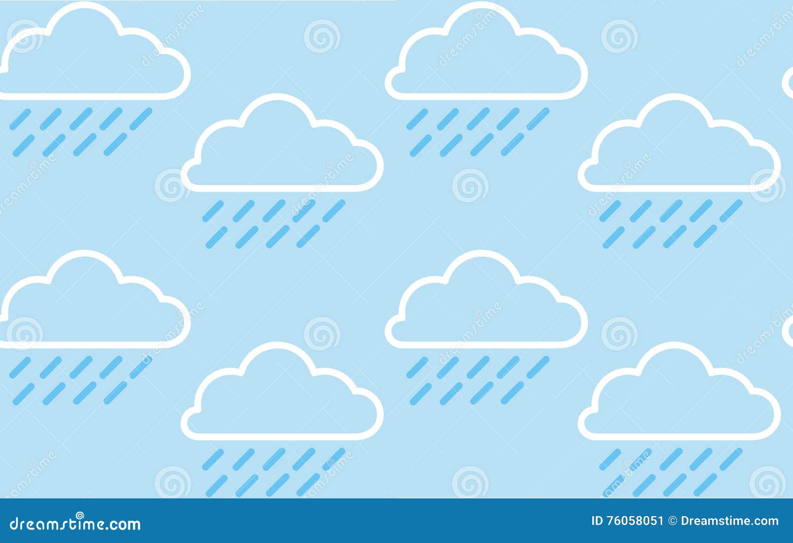 Rain Cloud Pattern stock illustration. Illustration of drizzle - 76058051