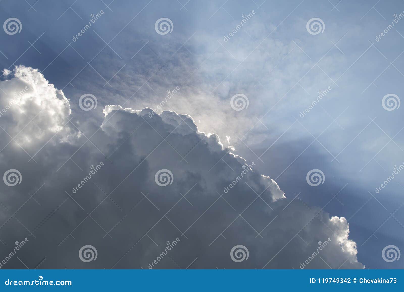Rain Cloud with the Rays of the Sun Stock Photo - Image of outdoor ...