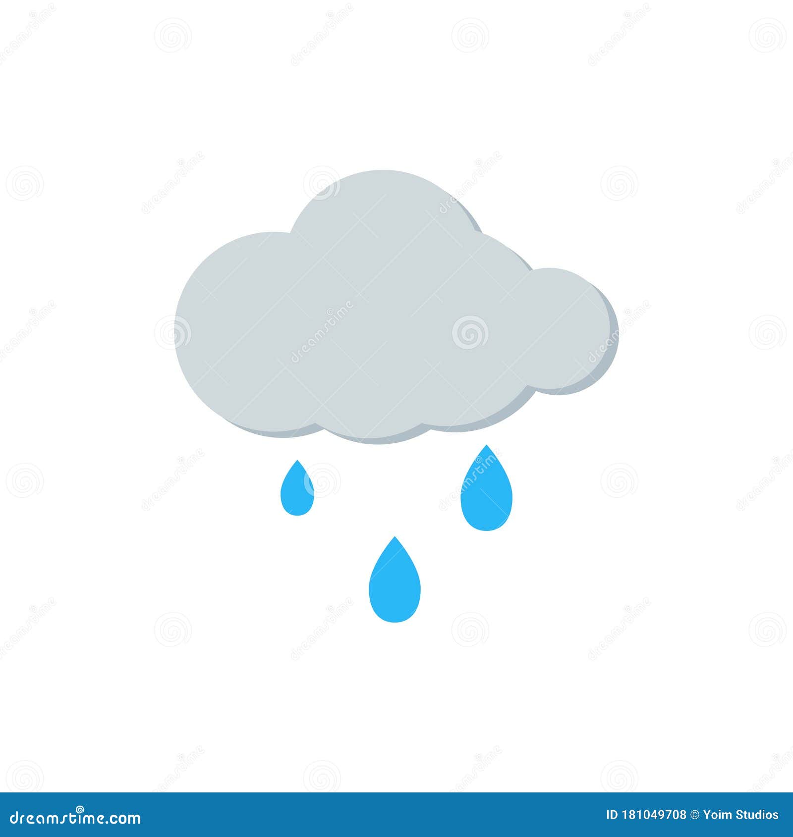 Rain with Cloud Vector Graphic Design Illustration Stock Vector ...