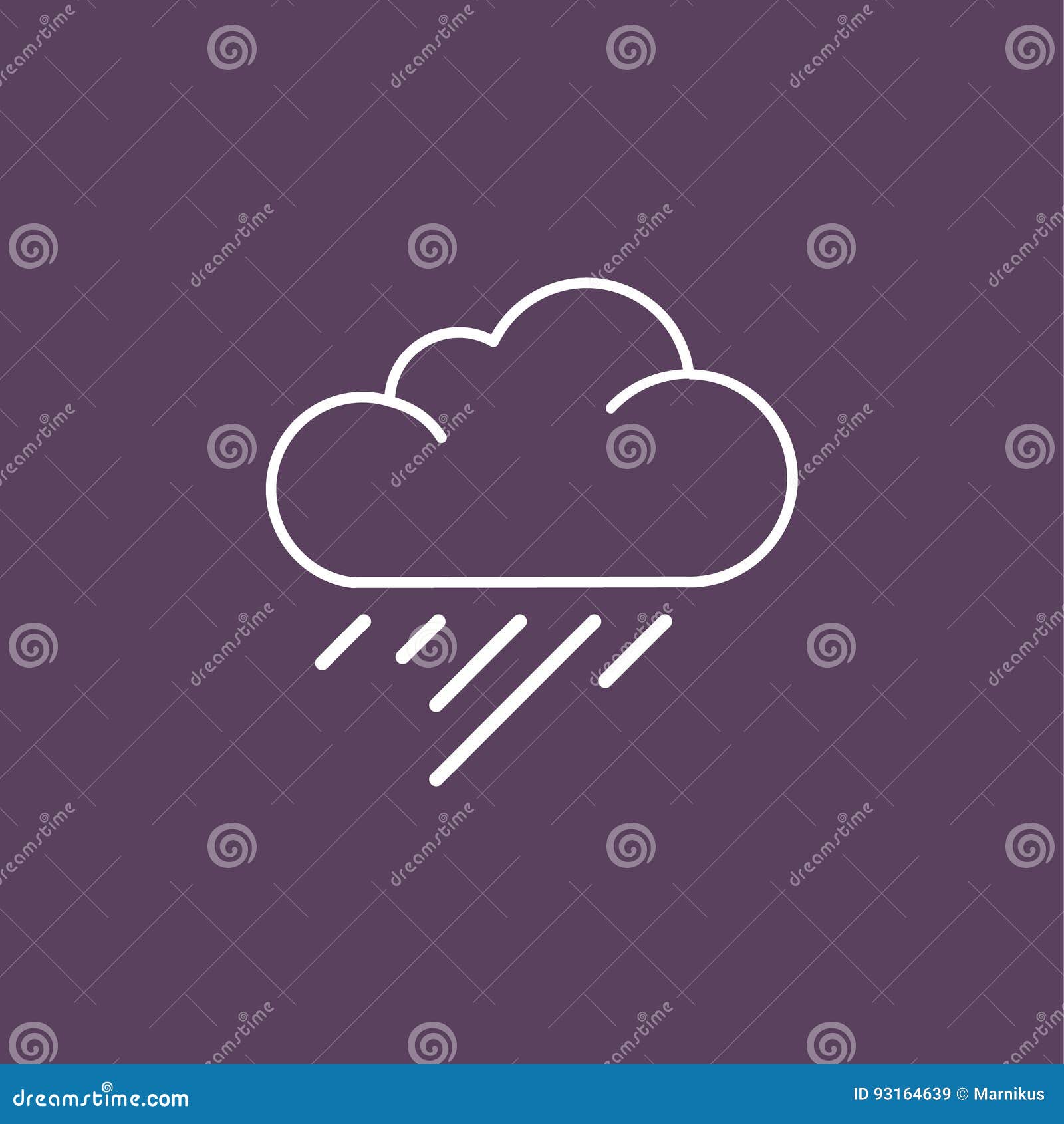 Rain Cloud Vector stock vector. Illustration of flat - 93164639