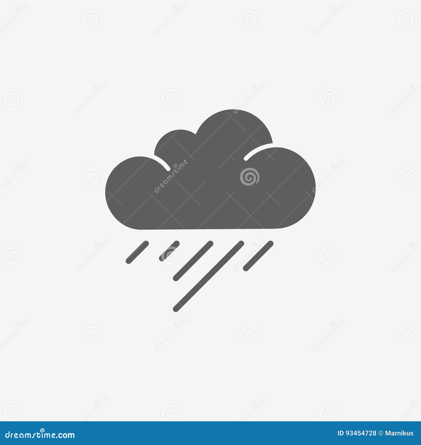 Rain Cloud Vector stock vector. Illustration of object - 93454728