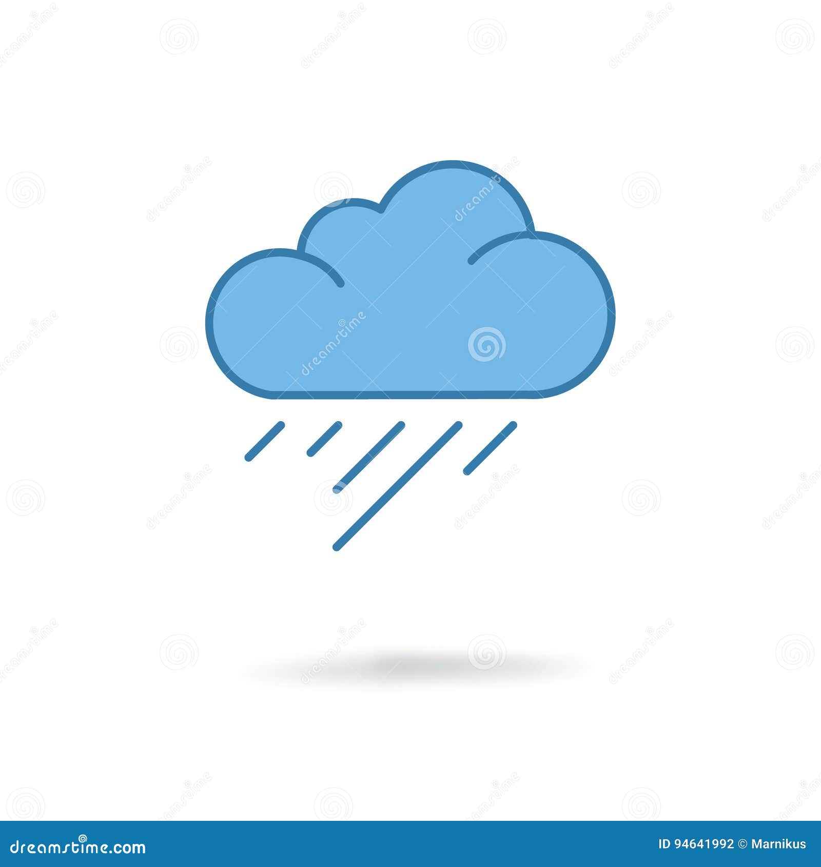 Rain Cloud Vector stock vector. Illustration of rain - 94641992