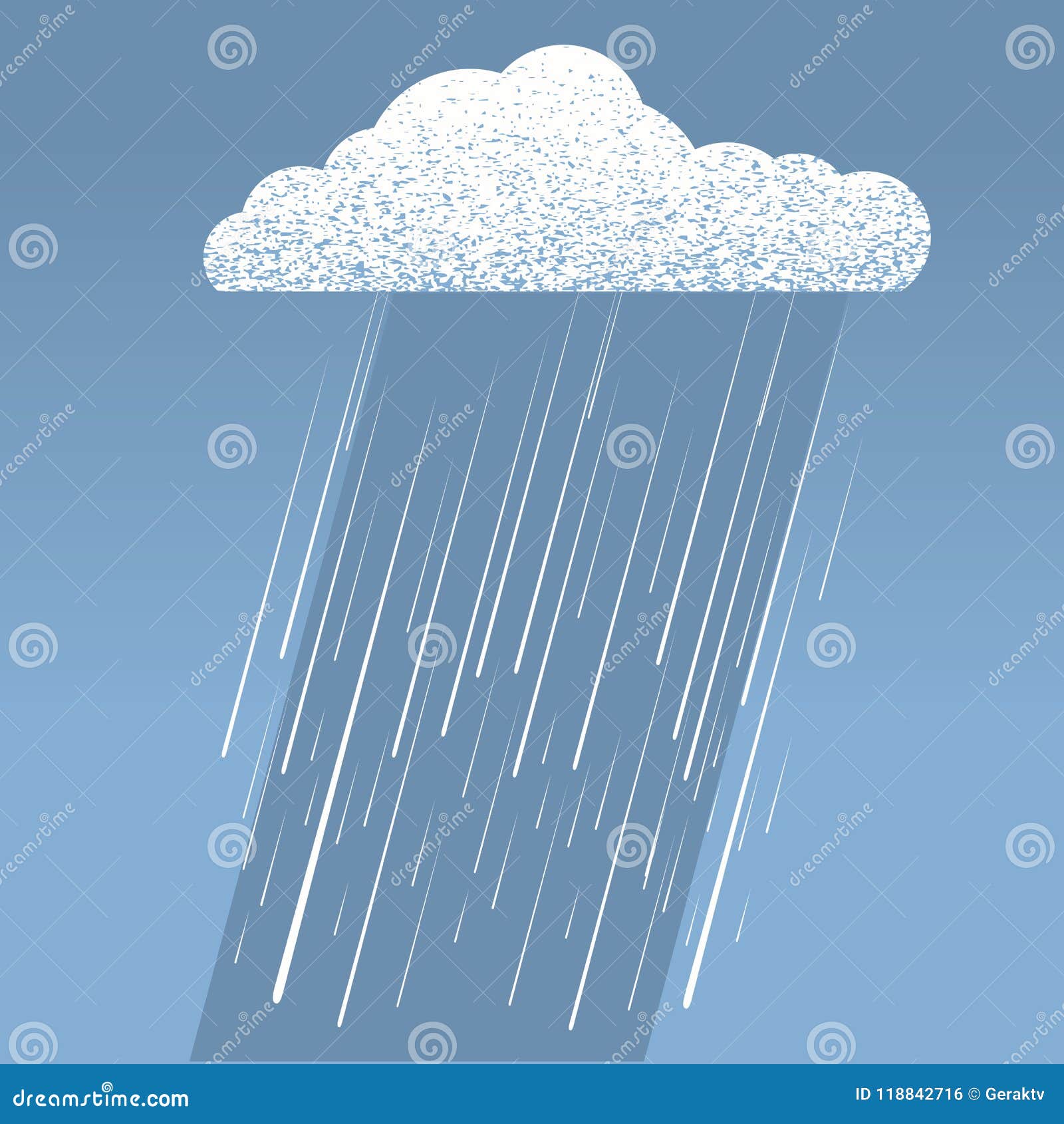 Rain Cloud.vector Symbol Illustraion Stock Illustration - Illustration ...