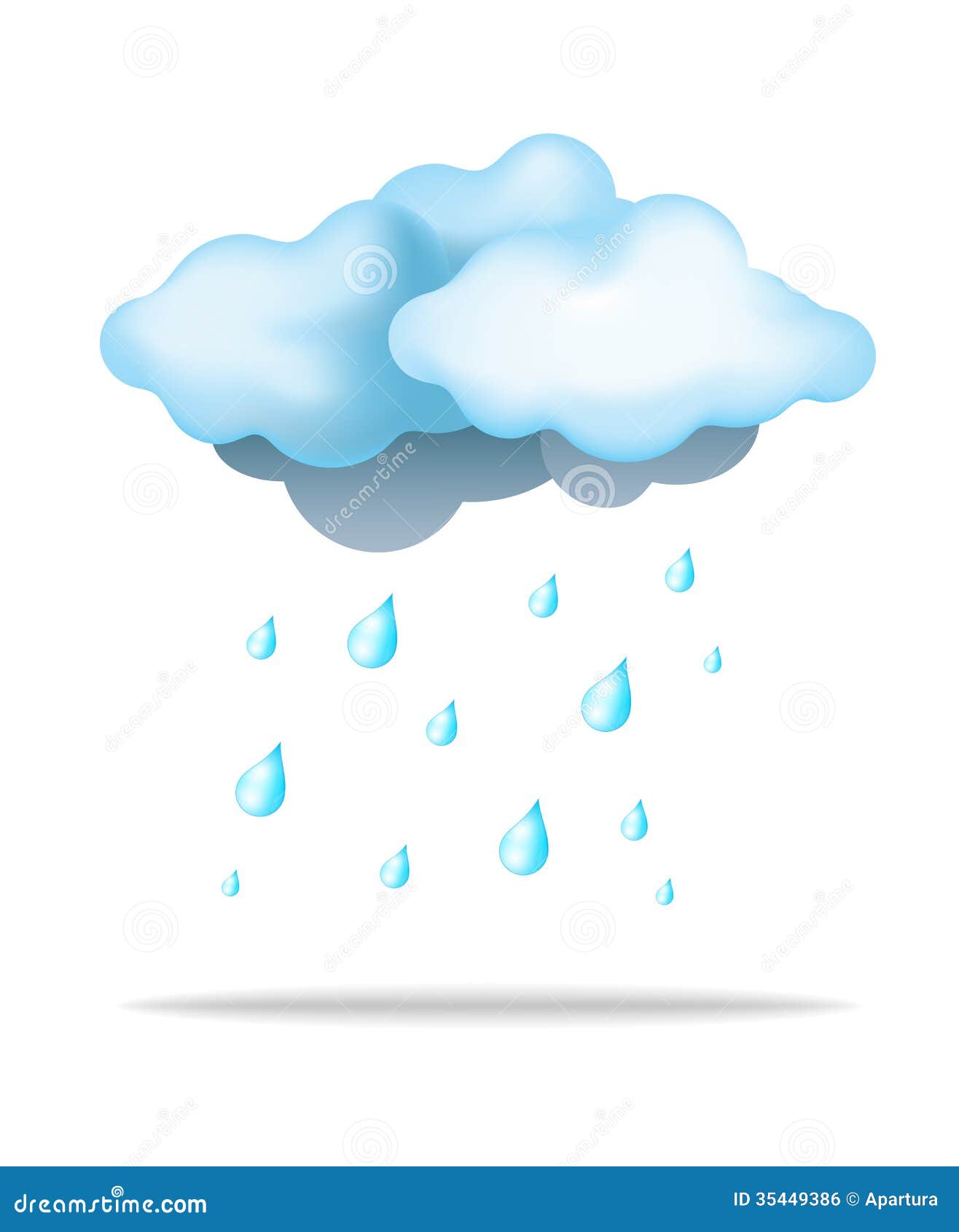 Rain and Cloud stock vector. Illustration of roll, overcast - 35449386