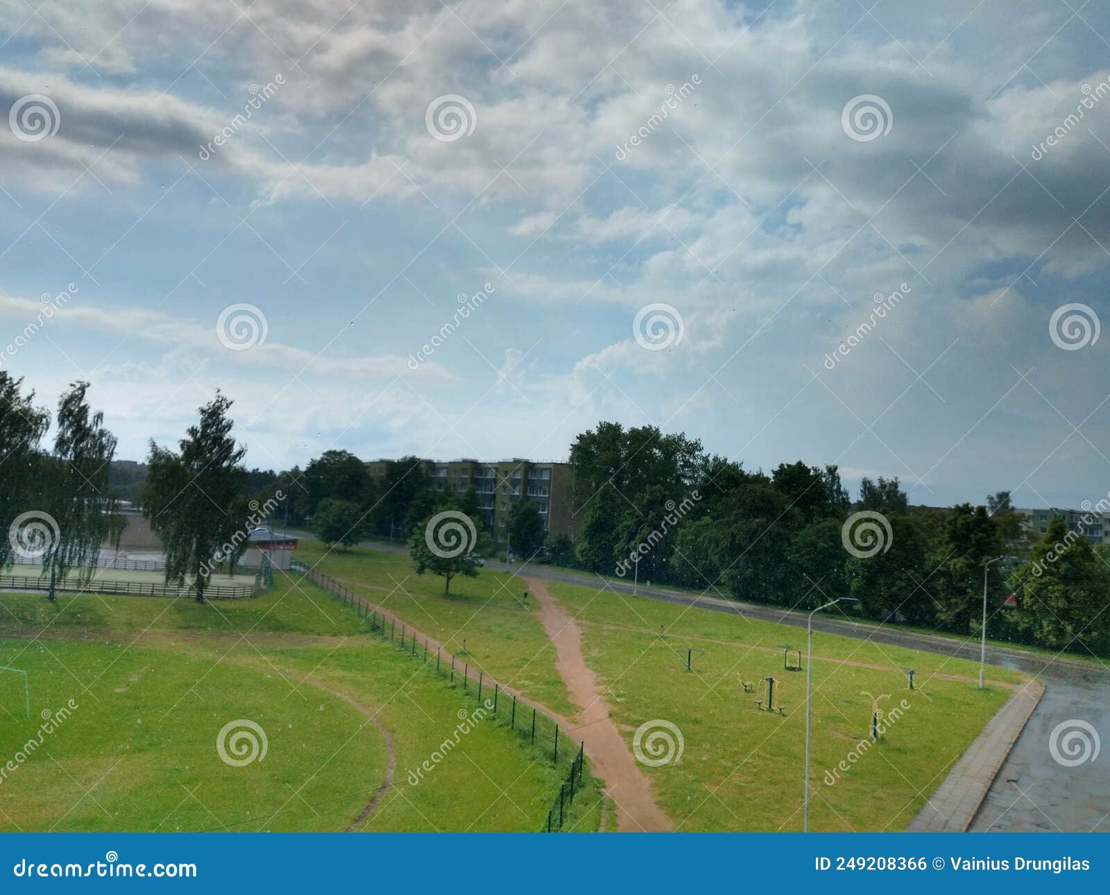 Rain without rain clouds stock photo. Image of hill - 249208366