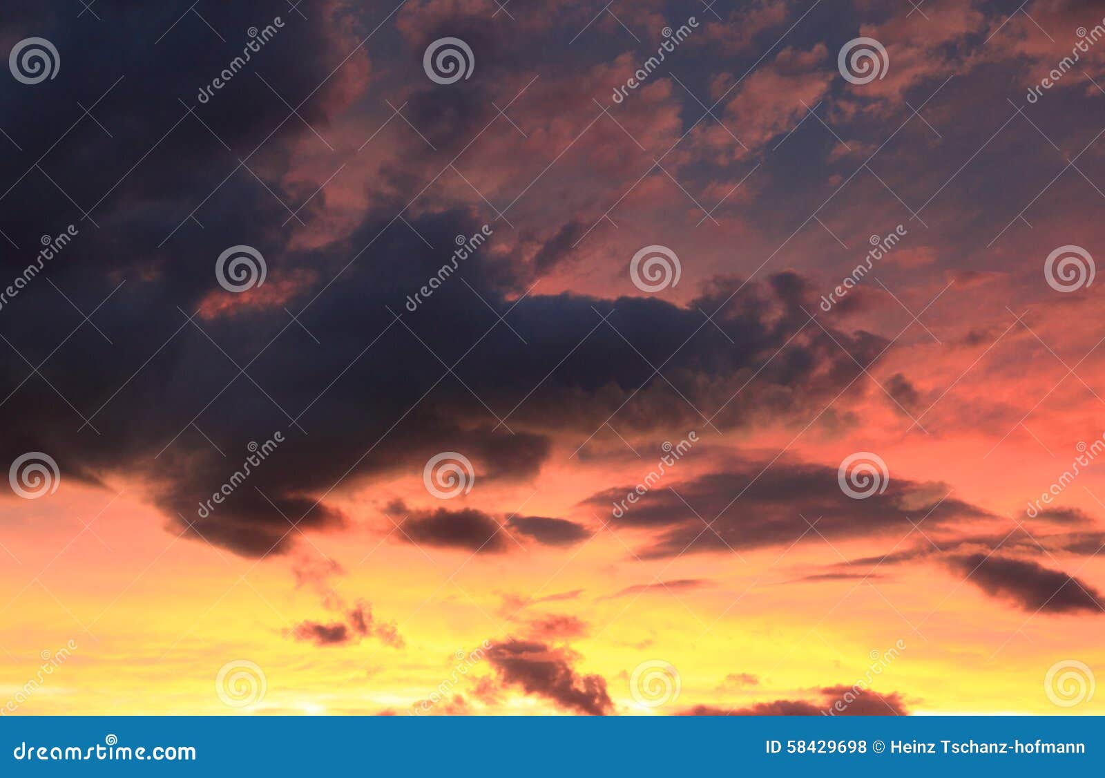 Rain Clouds in the Afterglow Sky Stock Photo - Image of cloud, pressure ...
