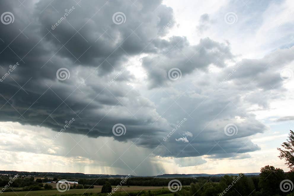 Rain Clouds in August stock illustration. Illustration of summer - 357513985