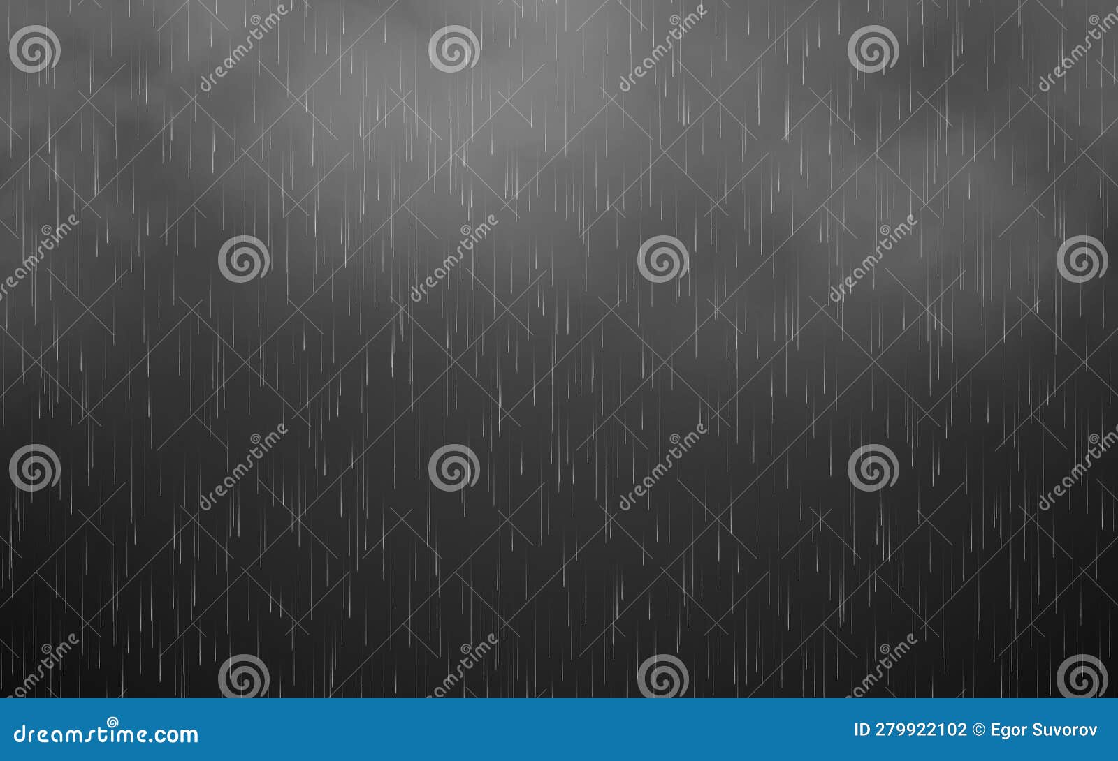 Rain and Clouds on Dark Texture. Realistic Raindrops. Summer Rainfall ...