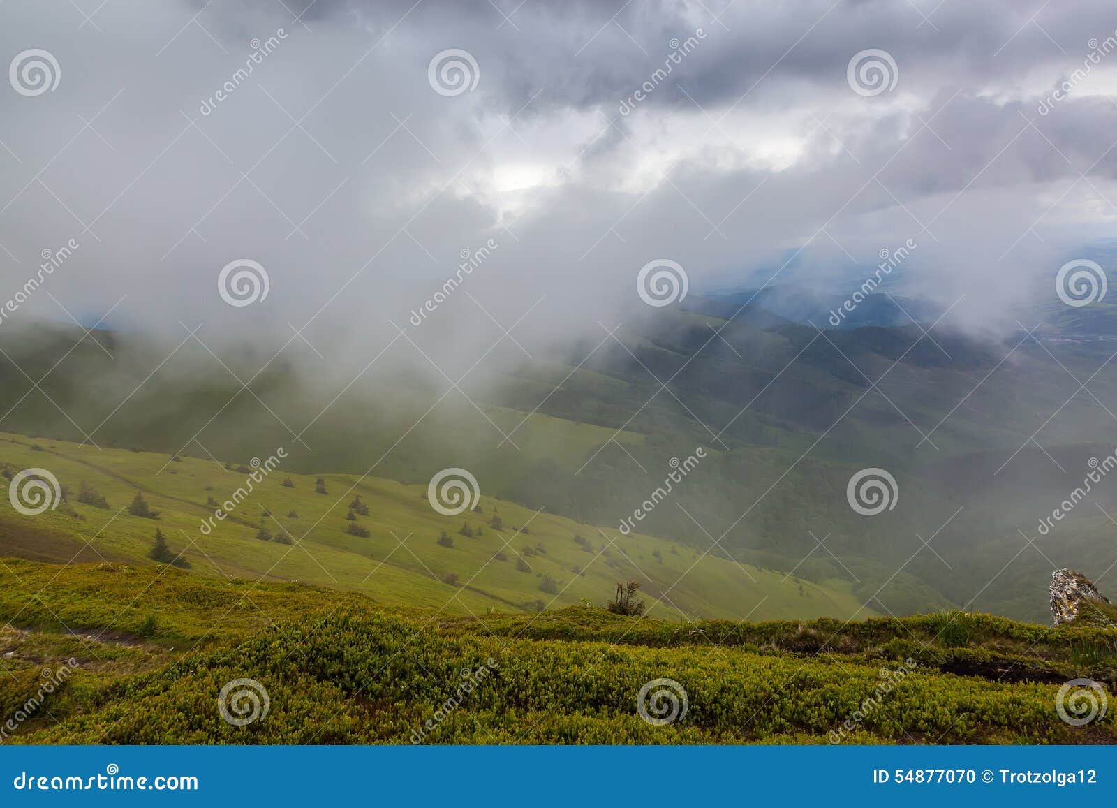 Rain Clouds on the Mountain Top Stock Photo - Image of outdoors, peak ...