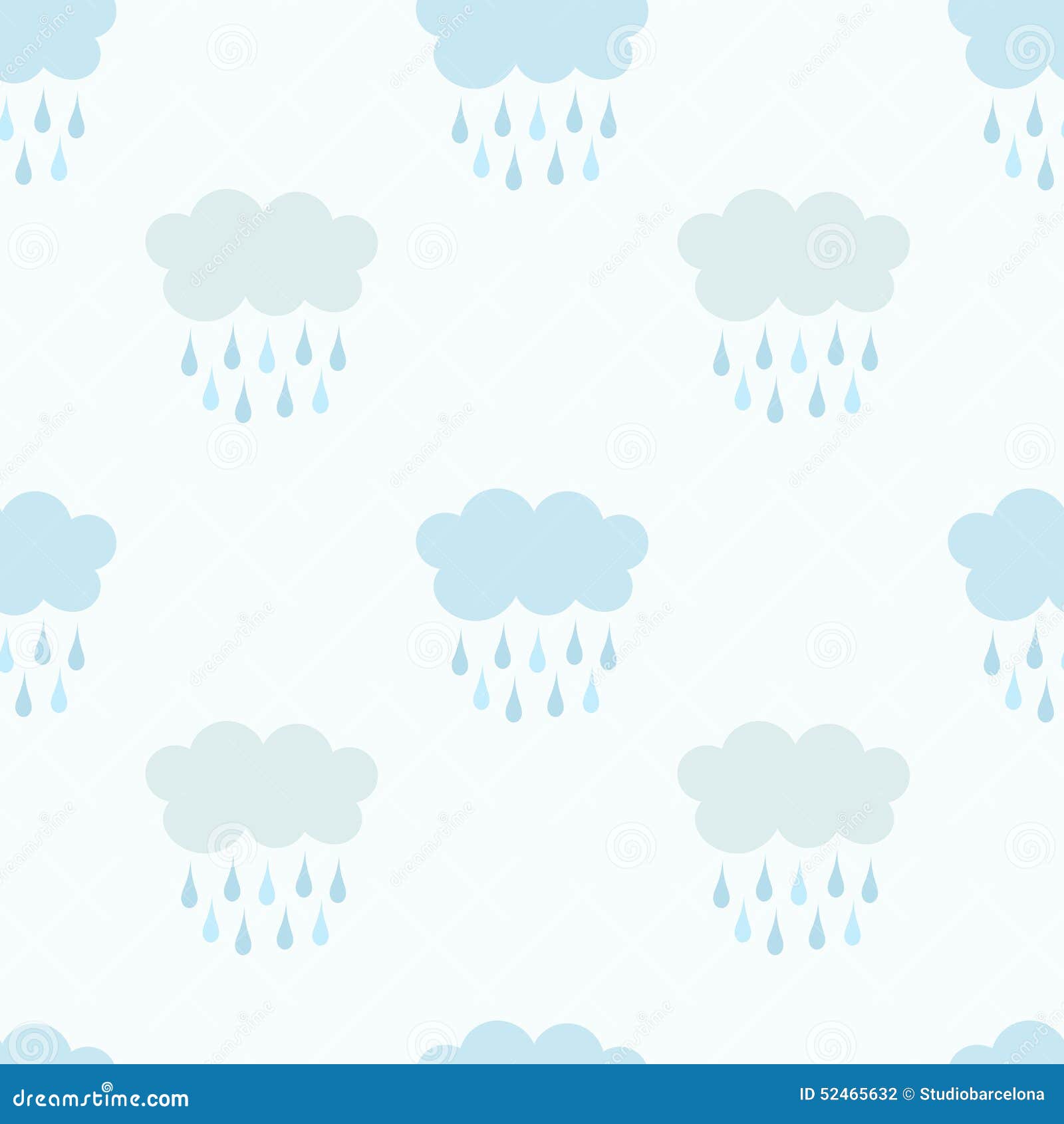 Rain clouds pattern stock vector. Illustration of drip - 52465632