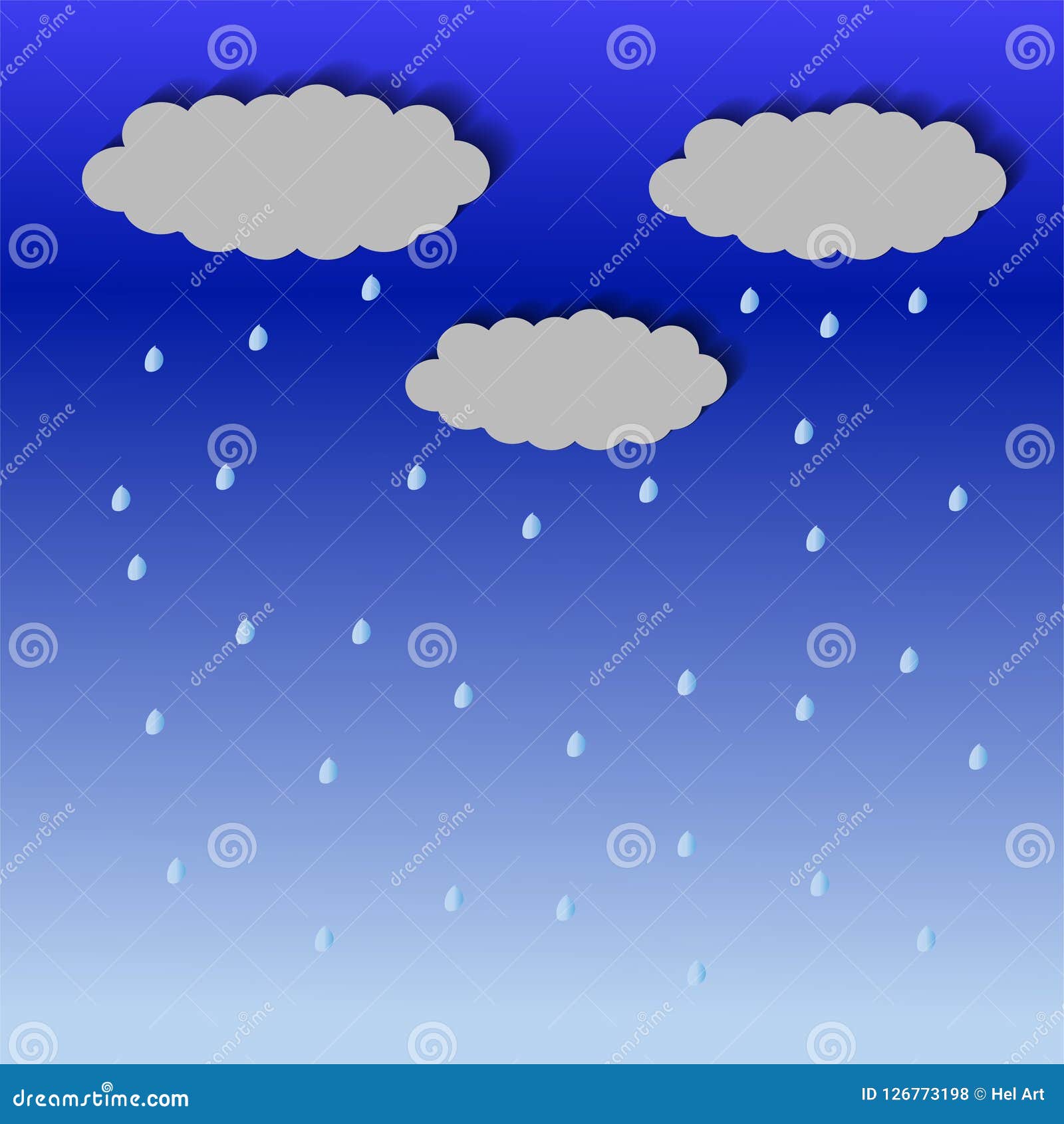 Clouds With Raindrops, Lightning, Wind Icon. Bad Weather Sign. Vector ...