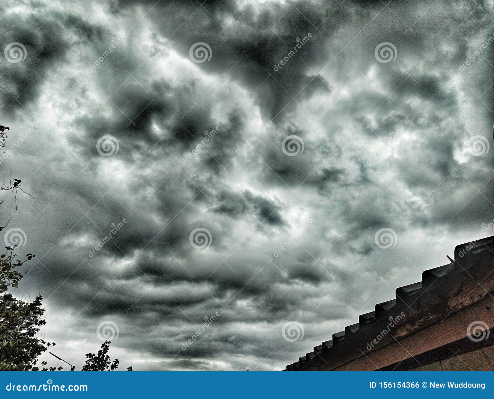 Rain Clouds at Scary after Rain Stopped Stock Photo - Image of rain ...