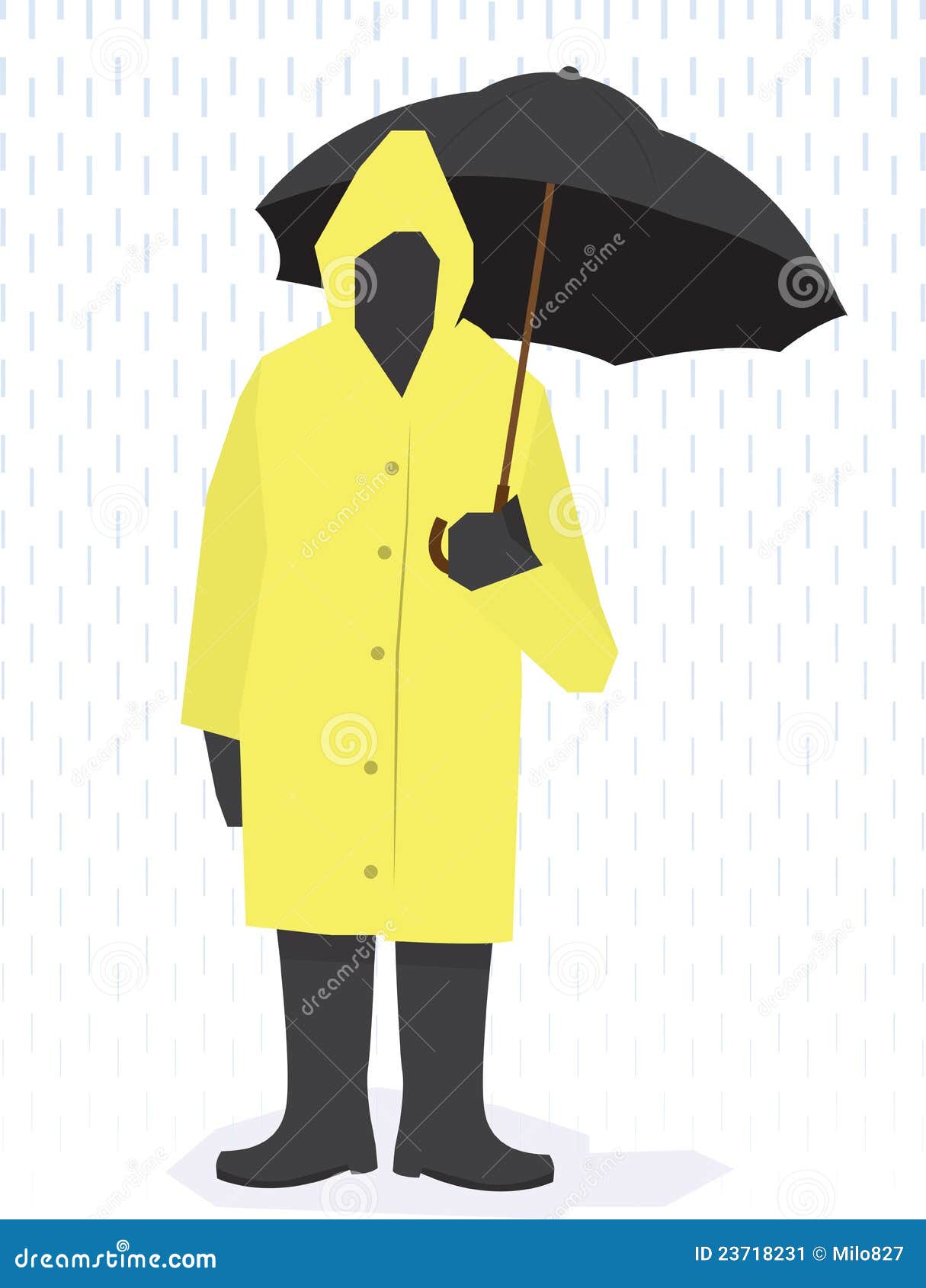 Rain Coat Man stock vector. Illustration of rubber, grip - 23718231