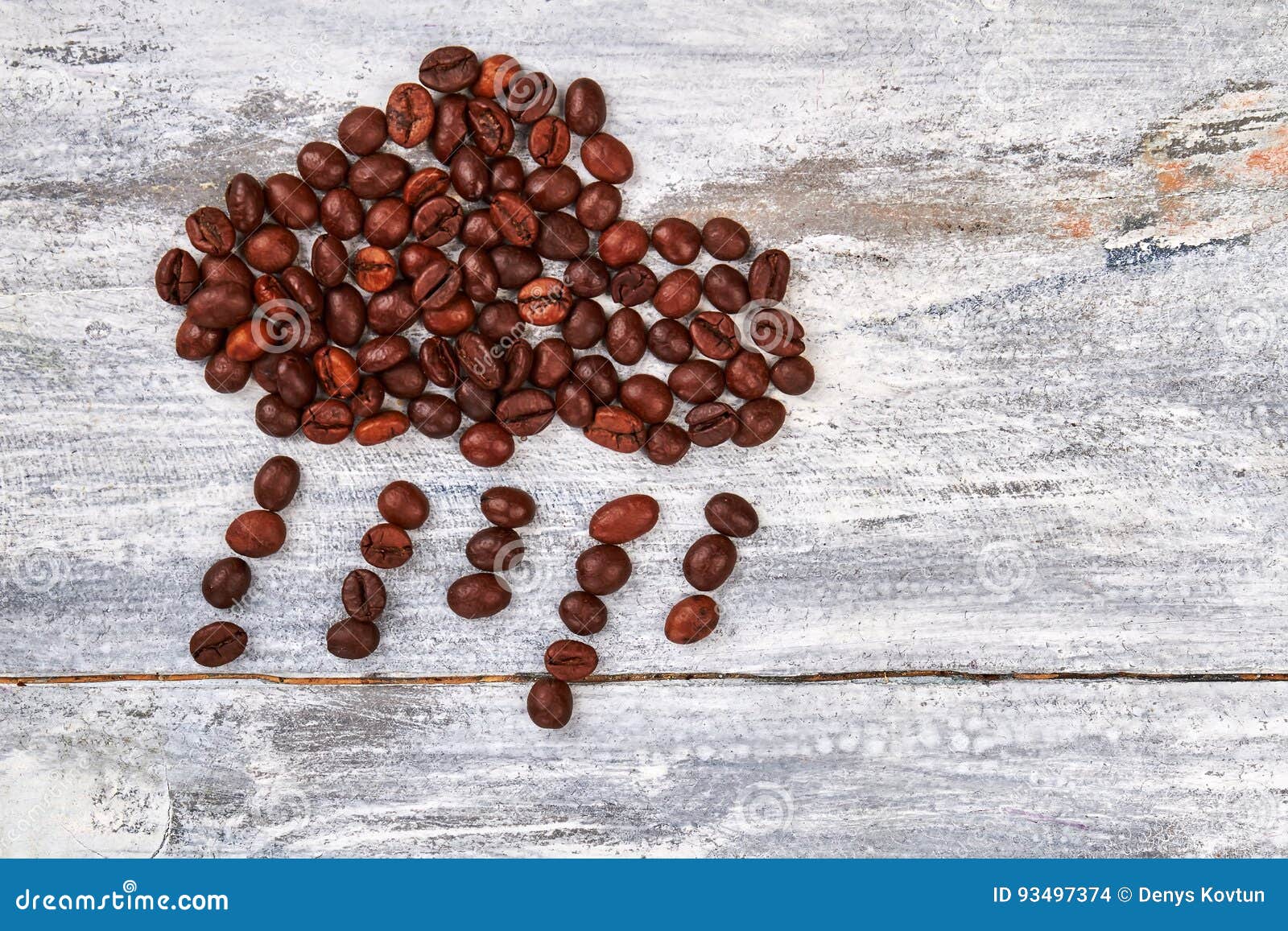 Rain from coffee beans. stock photo. Image of food, design - 93497374