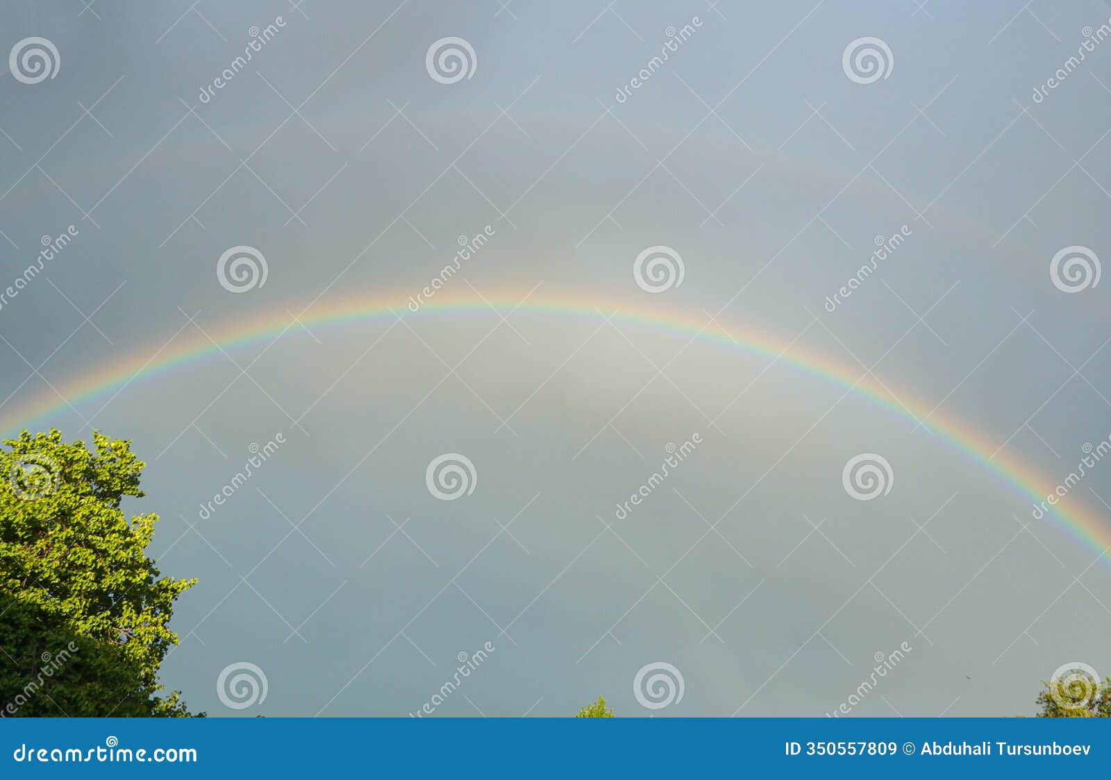 A Colorful Rainbow Appeared in the Sky Stock Image - Image of weather ...