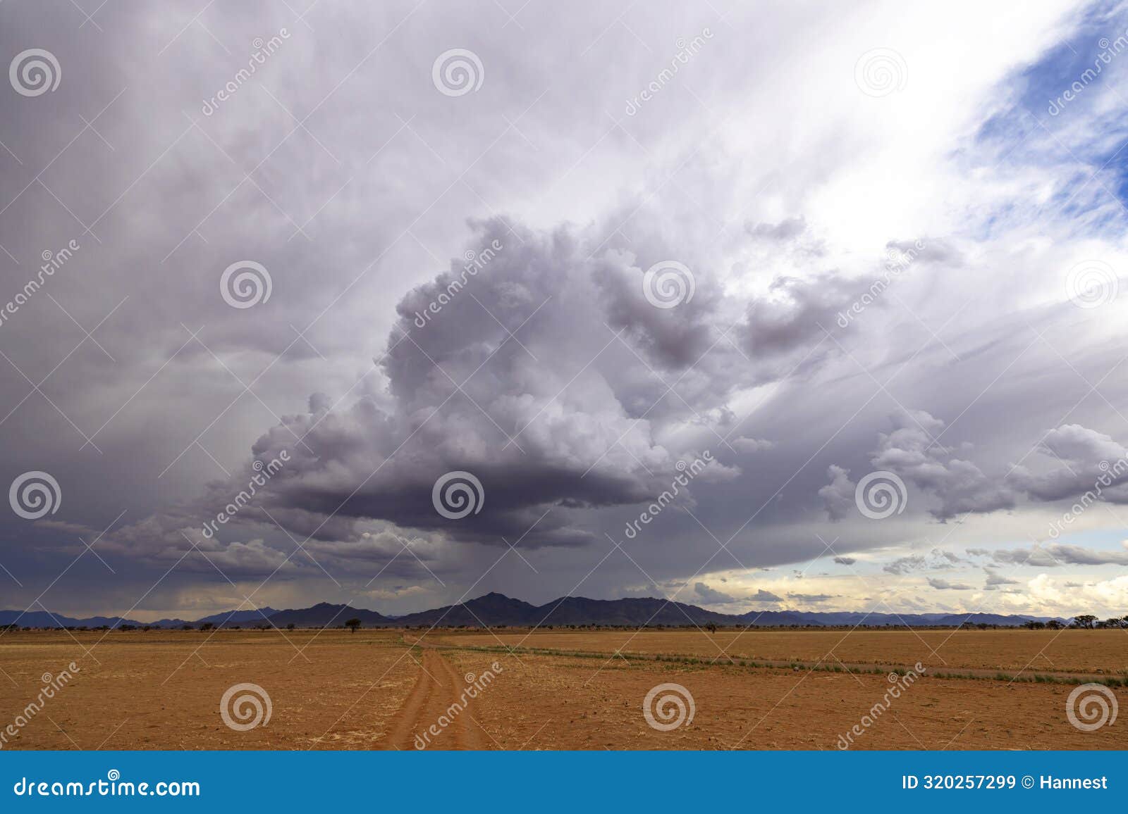Rain from Cumulus Clouds in the Desert Stock Image - Image of namib ...