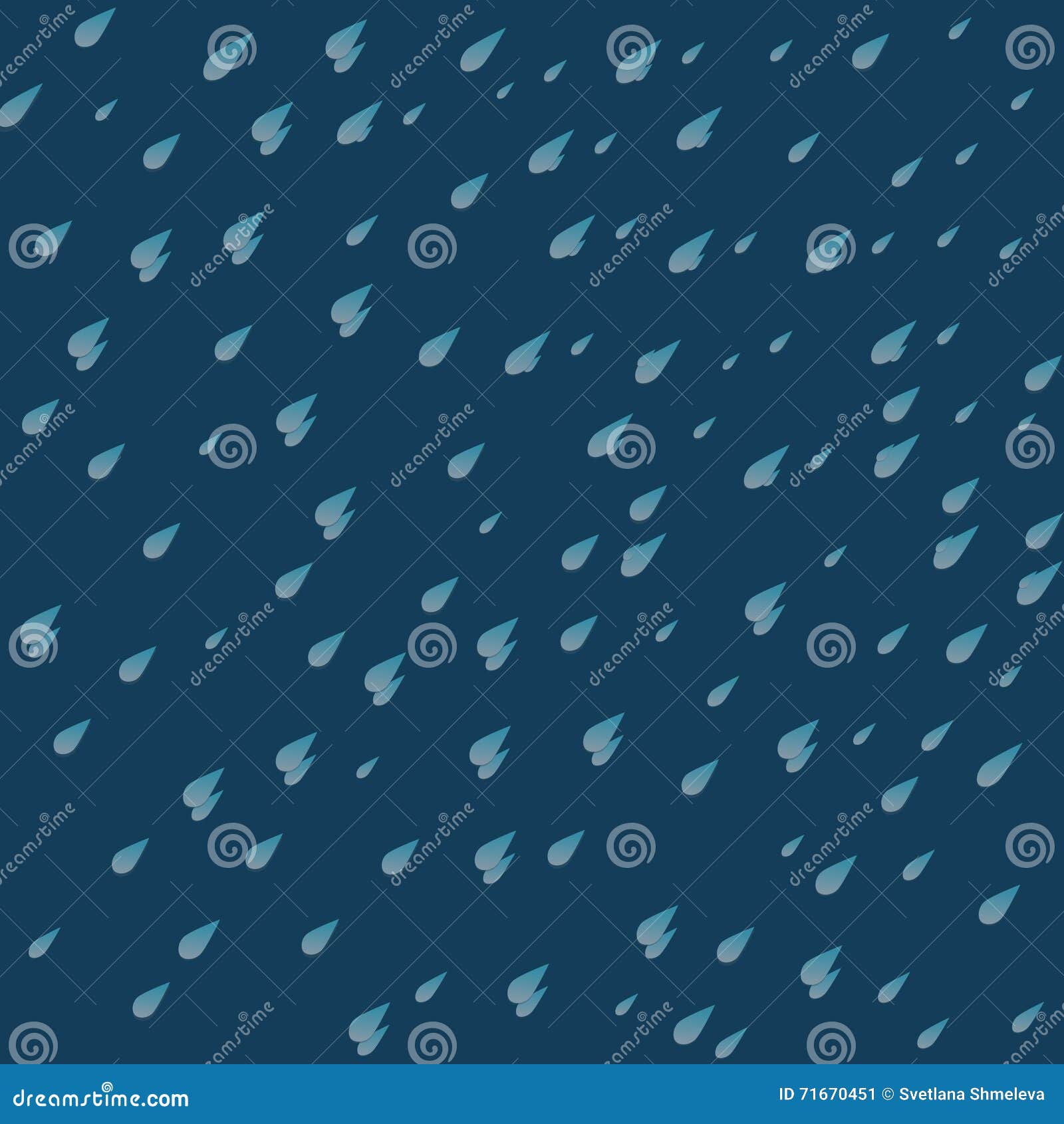 Rain on a Dark Blue Background Stock Illustration - Illustration of ...