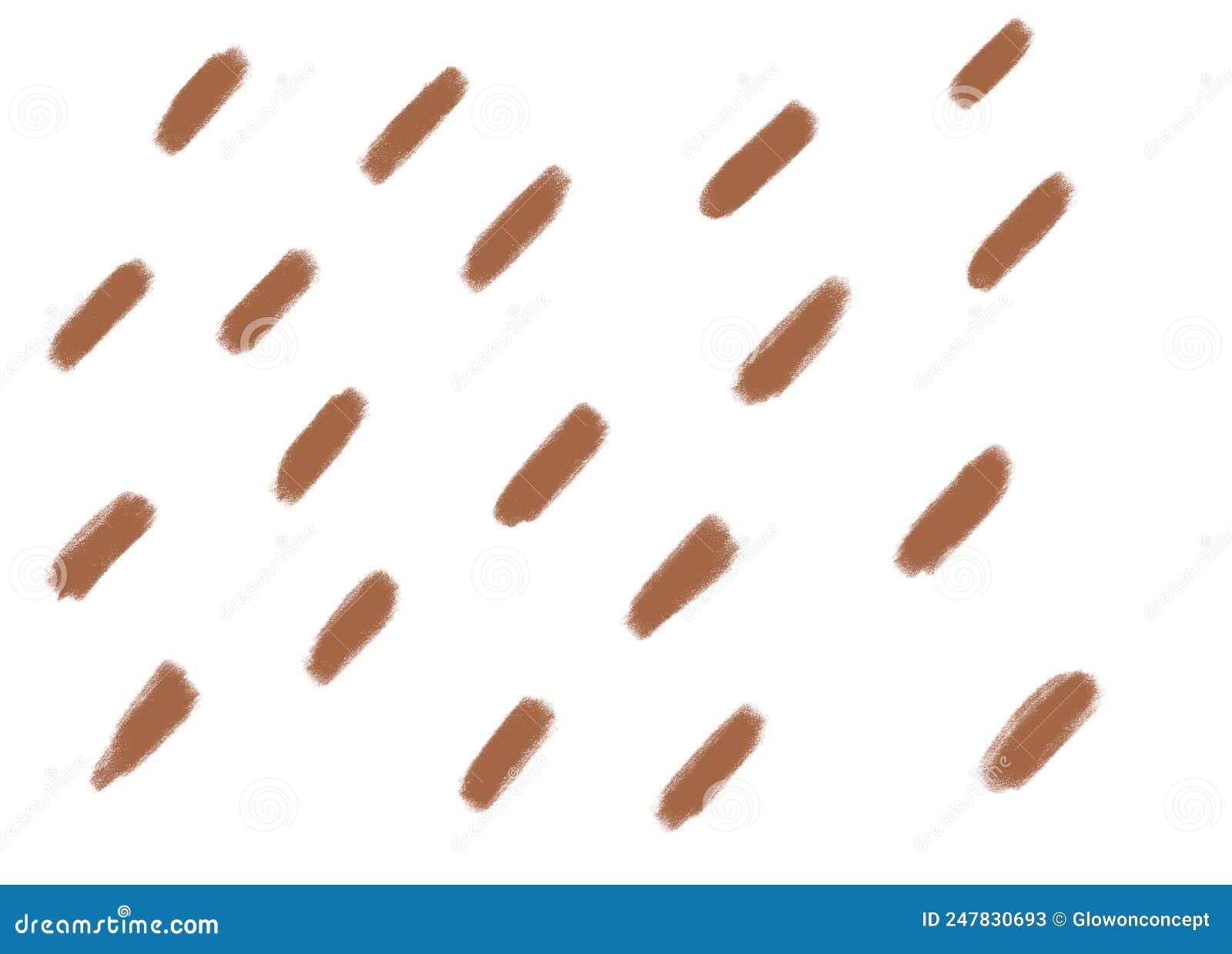 Rain Dots Boho Shape and Line Abstract Organic Hand Drawn Illustration ...