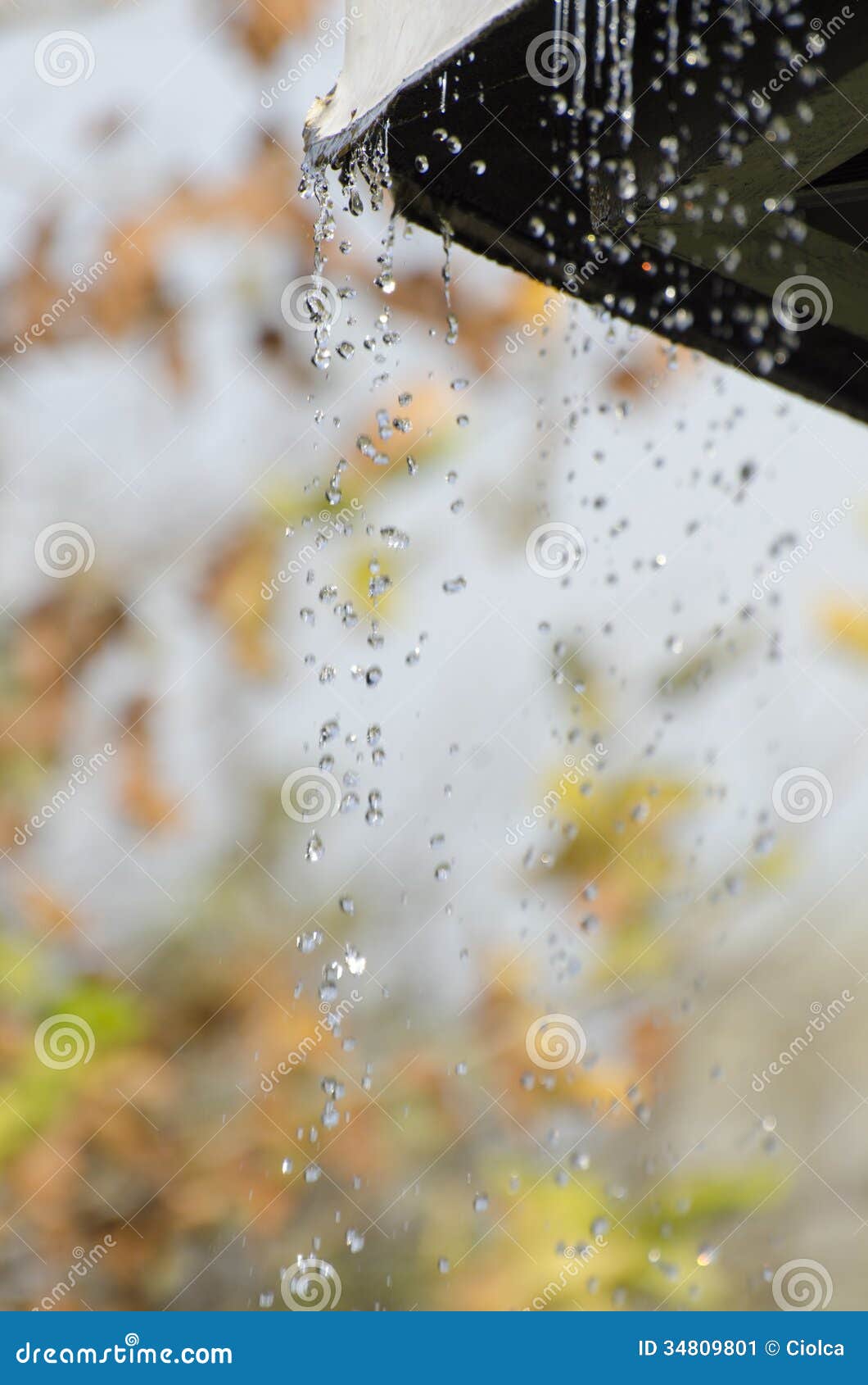 Rain dripping stock image. Image of storm, roof, drop - 34809801
