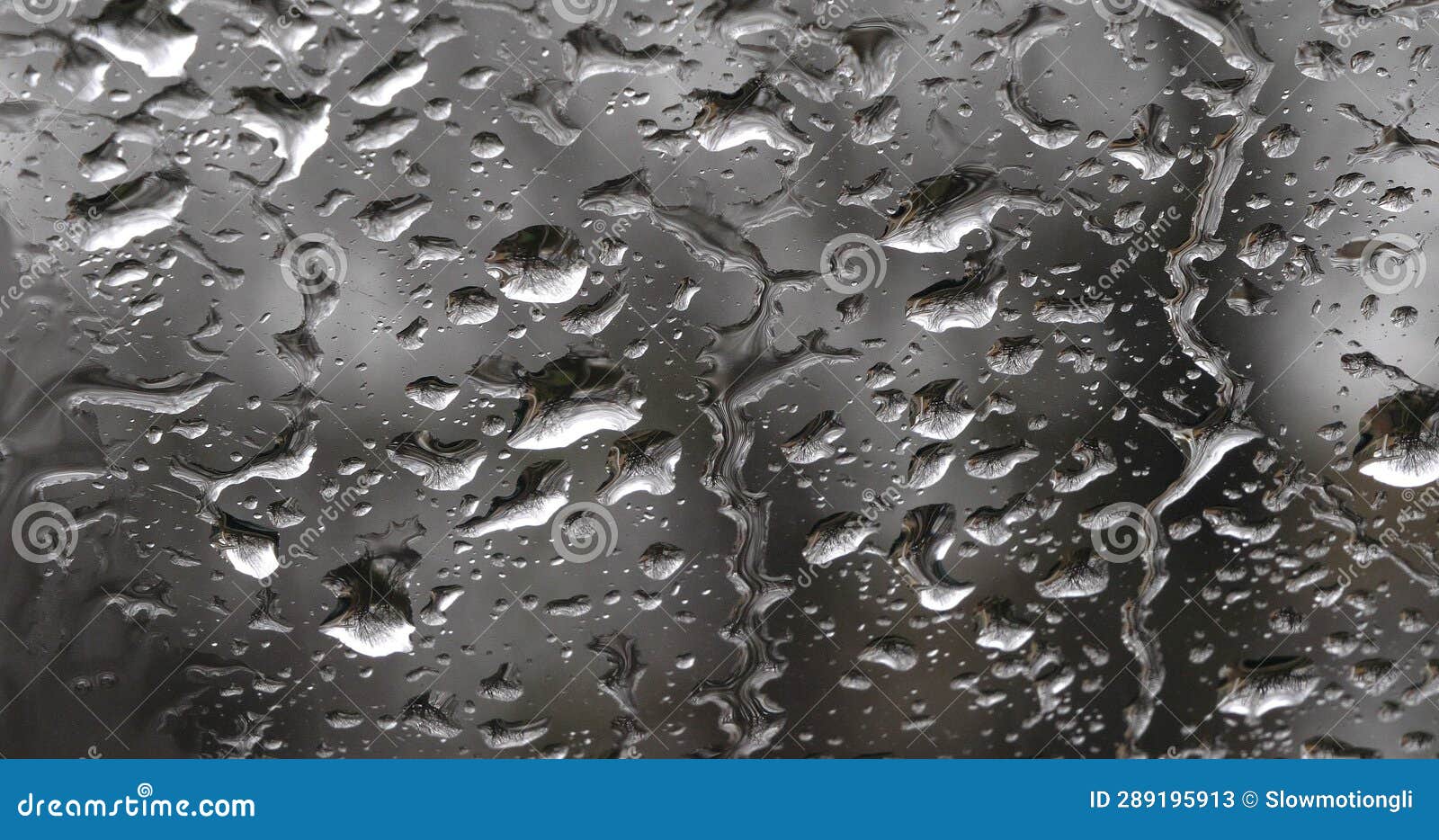 Rain Dripping on the Windshield of the Car Stock Image - Image of ...