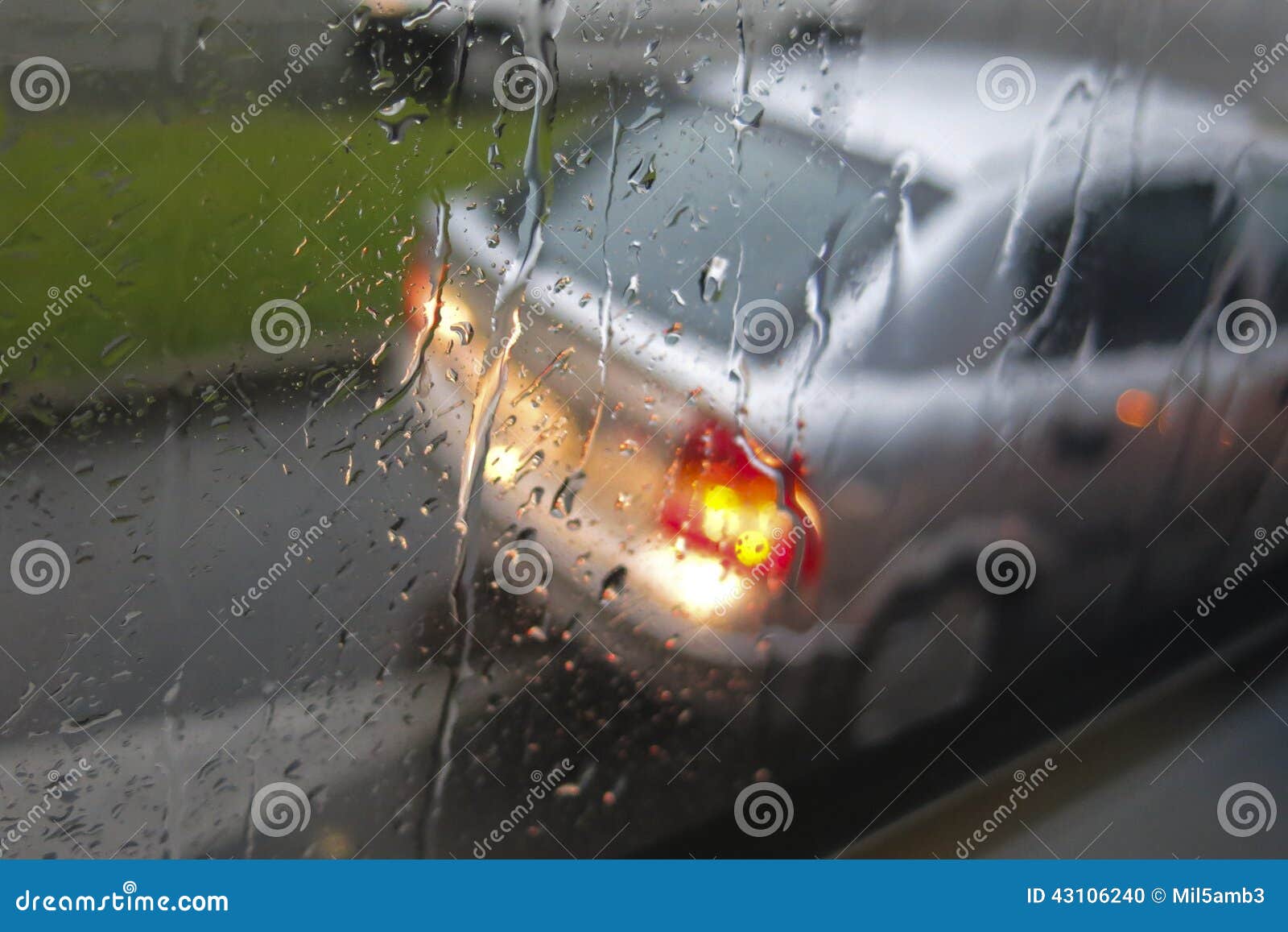 Rain drop and a car stock photo. Image of scattered, refraction - 43106240