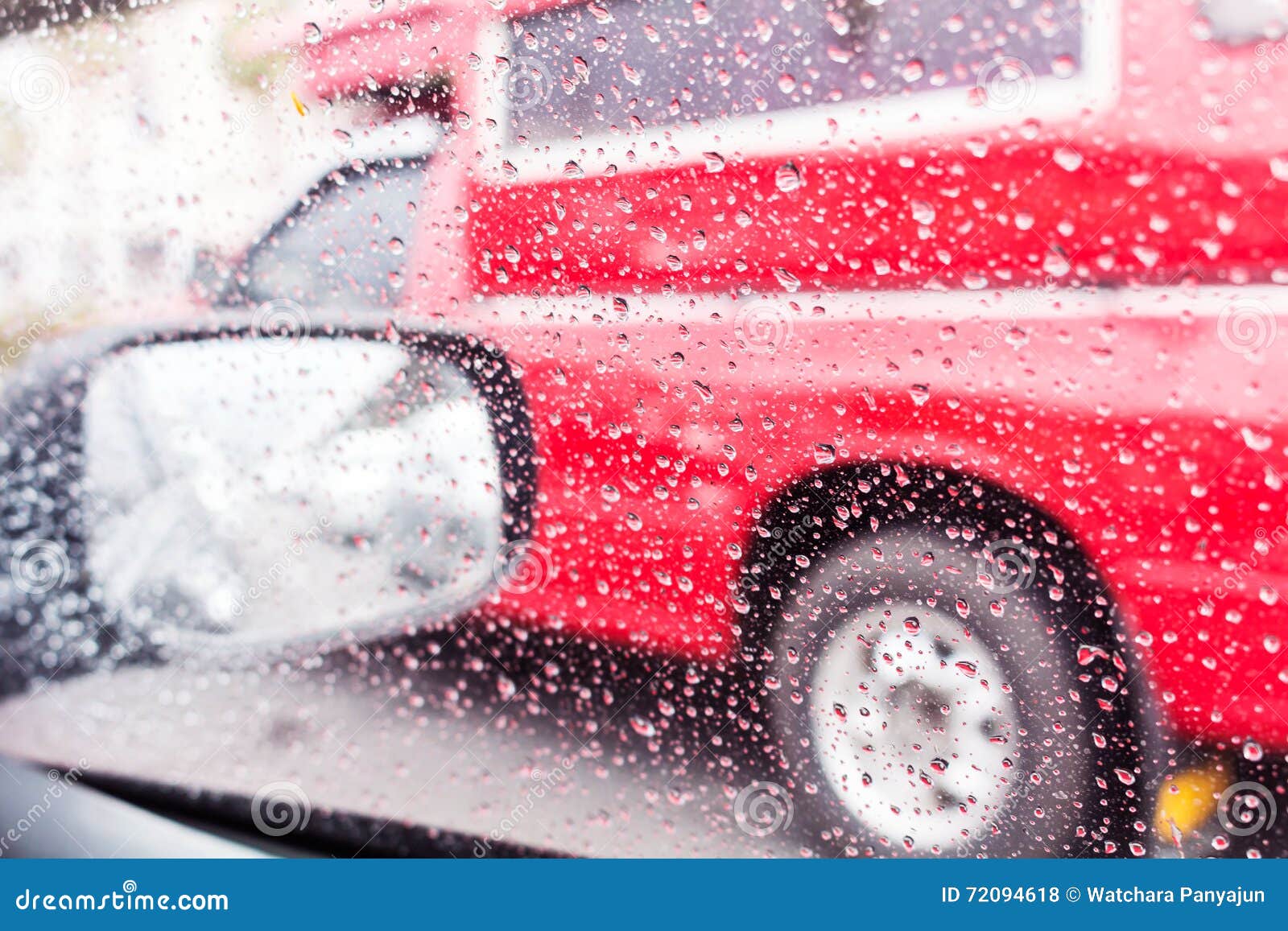 Rain drop on car s rear stock photo. Image of background - 72094618