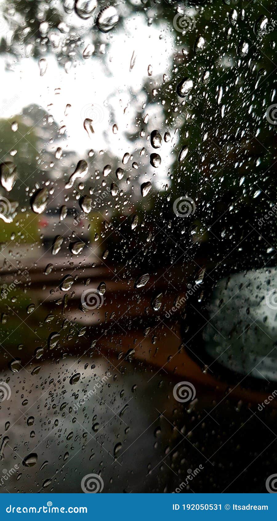 Rain drop on car window stock image. Image of drops - 192050531