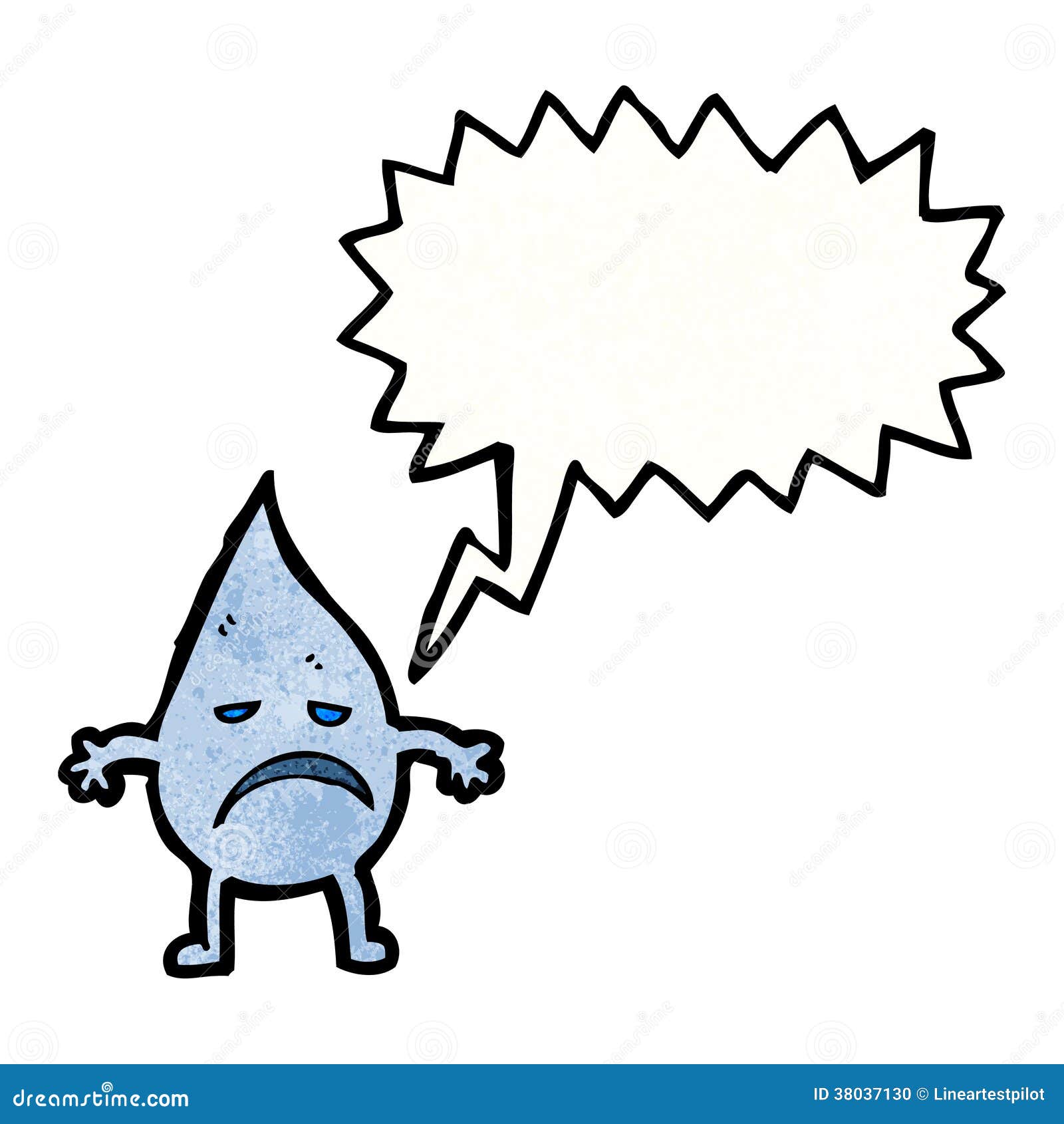 Rain Drop Cartoon Character Stock Vector - Illustration of grunge ...