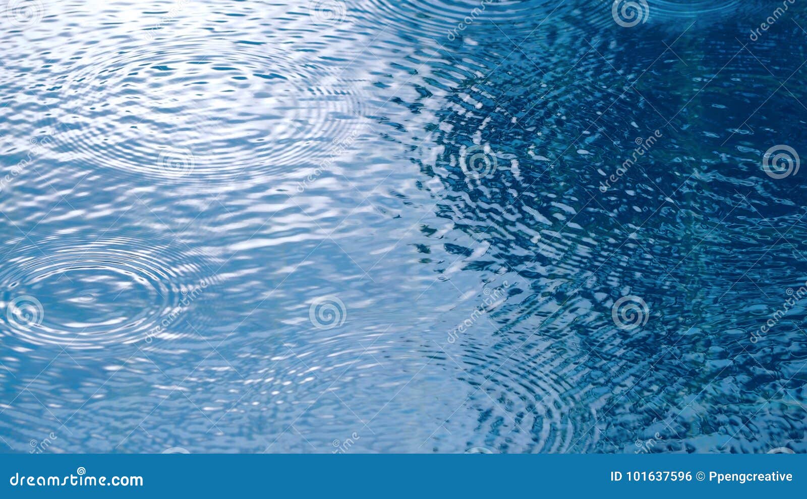 Rain Drop Falling on Swiming Pool. Stock Photo - Image of droplet ...