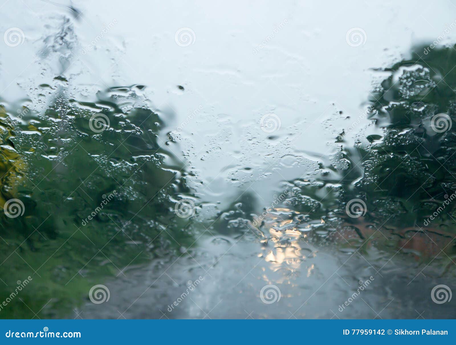 Rain Drop on Front Auto Glass Stock Photo - Image of pure, drops: 77959142