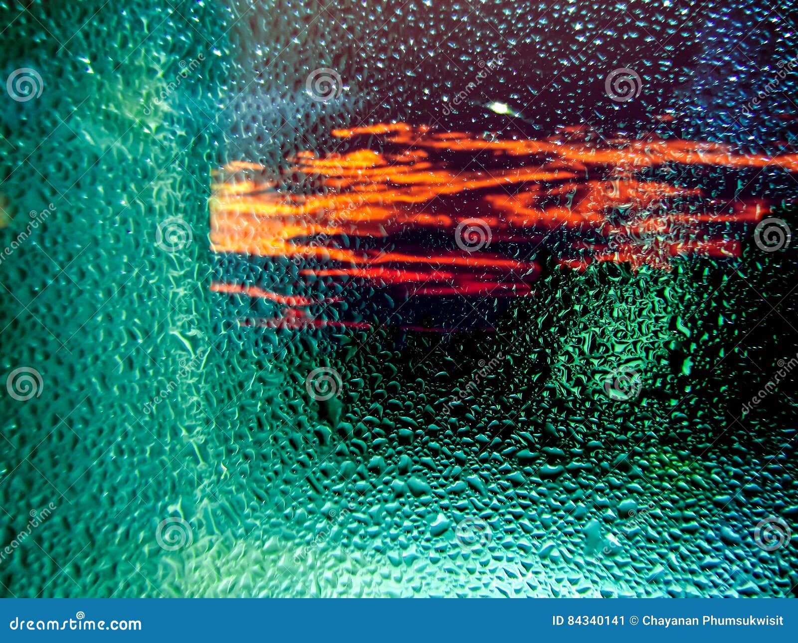 Rain Drop on Mirror and Twilight Sky Stock Image - Image of color ...