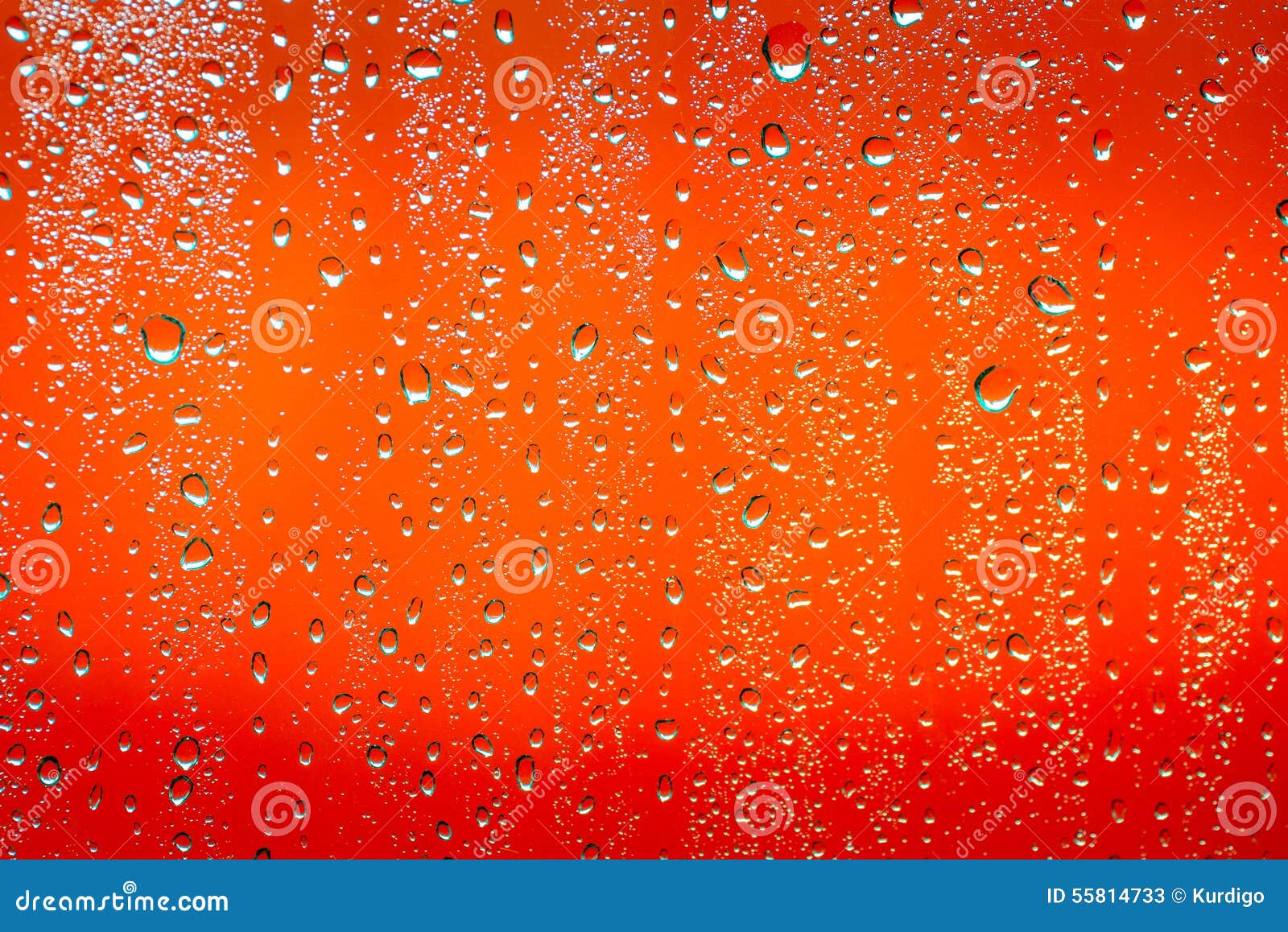 Rain Drop on Orange Background Stock Image - Image of background ...