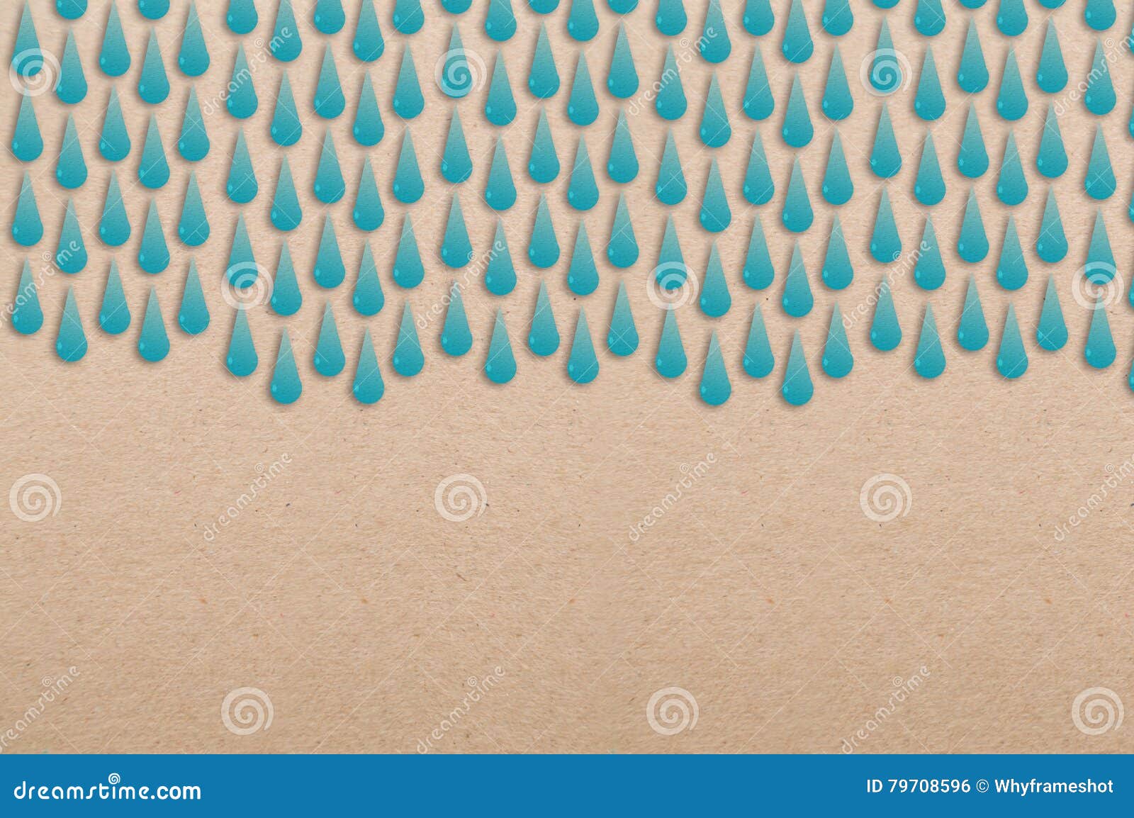 Rain drop with paper shape stock photo. Image of element - 79708596